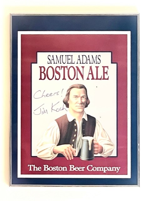 Vintage Sam Adams Boston Ale Poster- Framed And Signed By Jim Koch Co ...