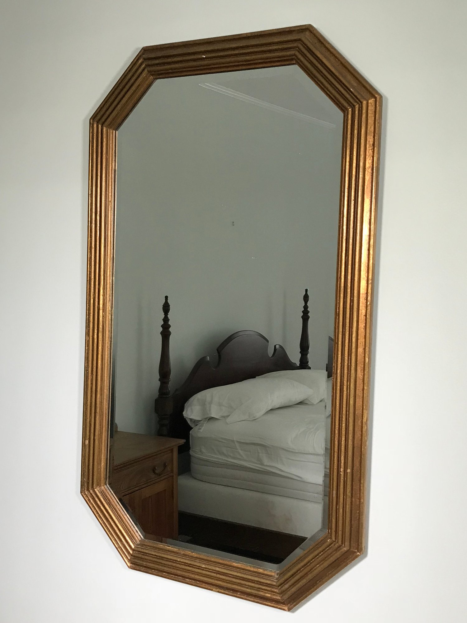 Very Nice Vintage Decorator Wall Mirror - Carved Gold Frame - Can Be ...