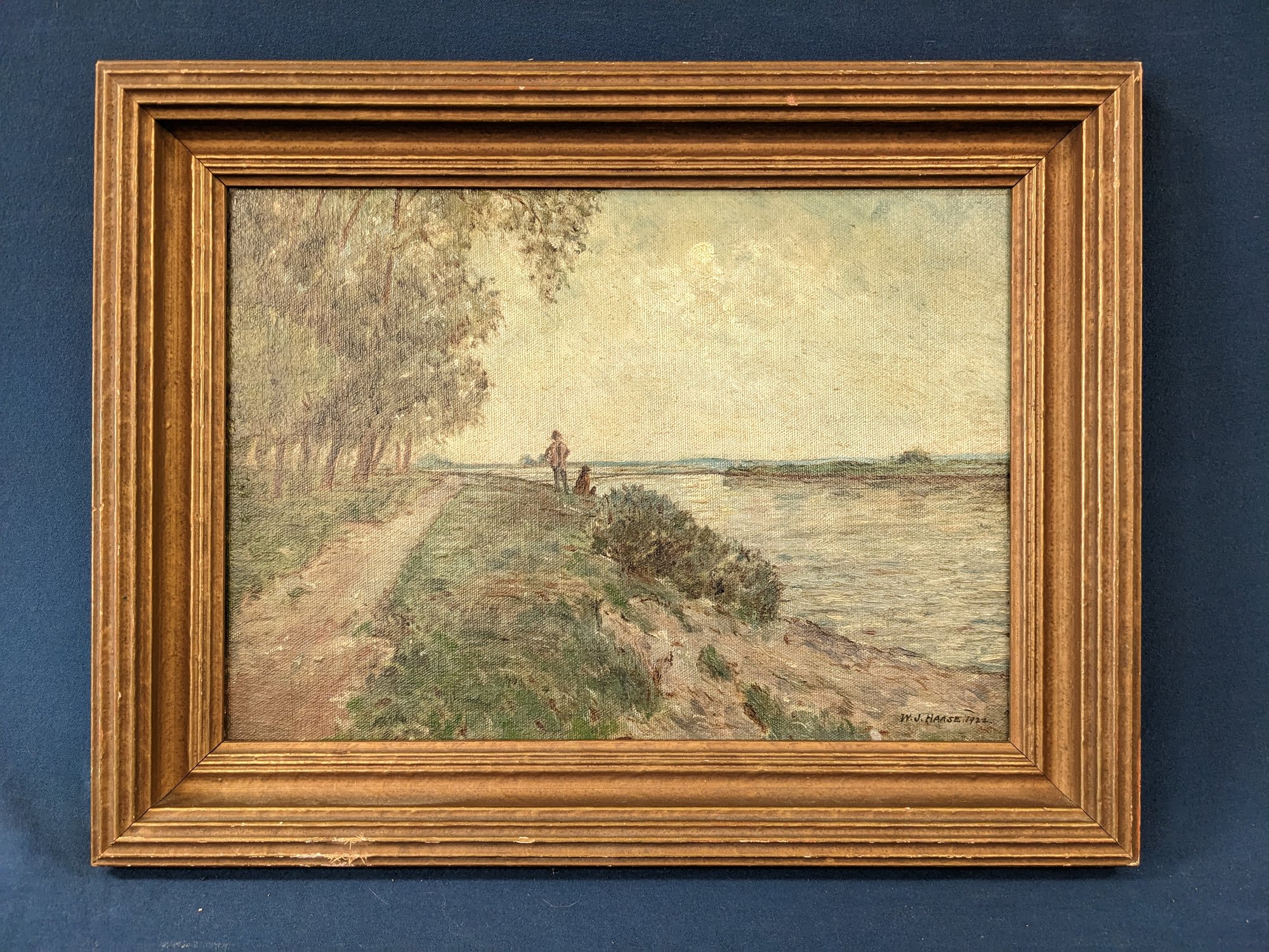 Signed 1922 Impressionist Landscape Painting By W. J. Haase #1537589 ...