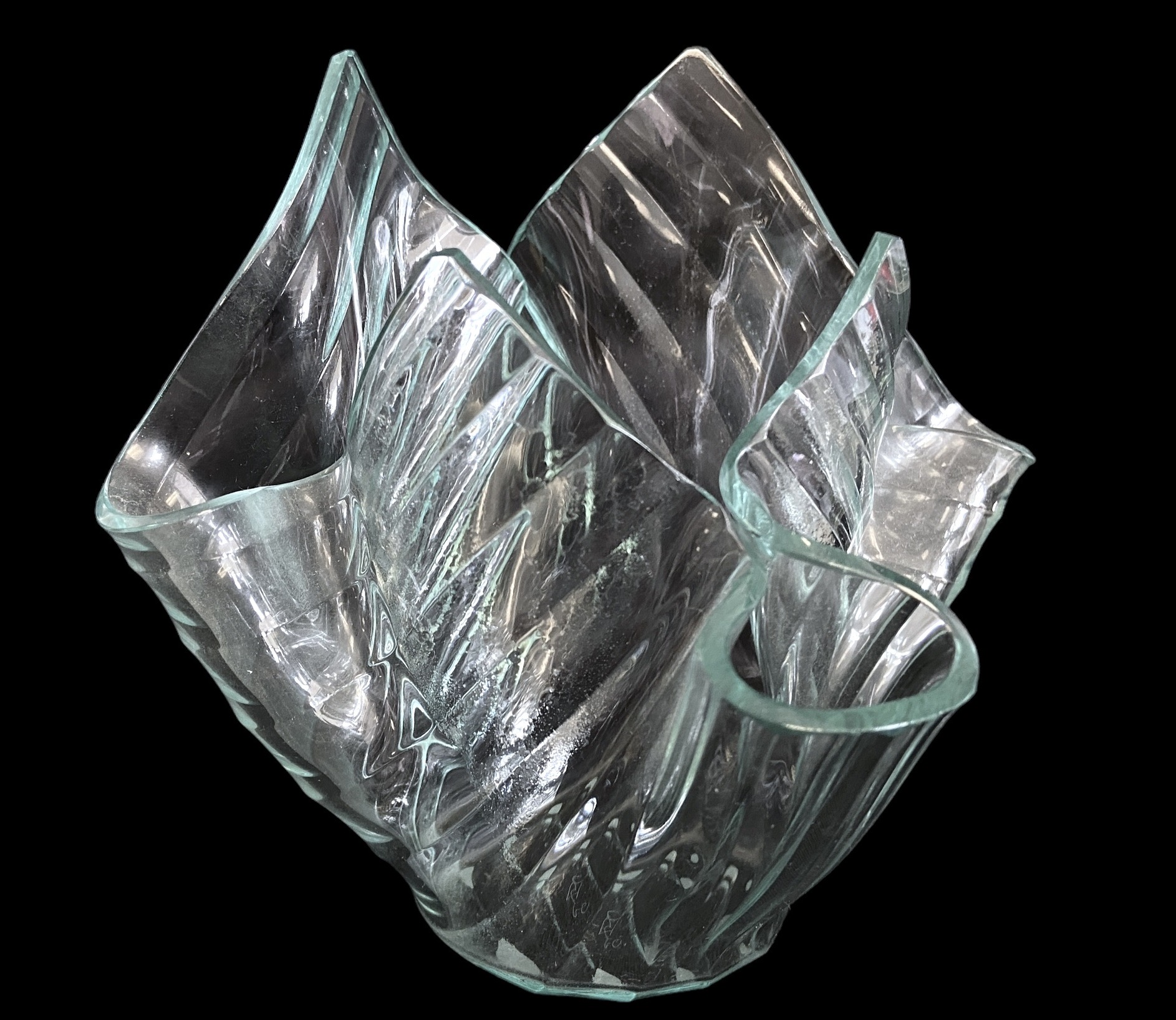 Signed Tony Serviente Studio Folded Handkerchief Vase 1997 #1886701 ...