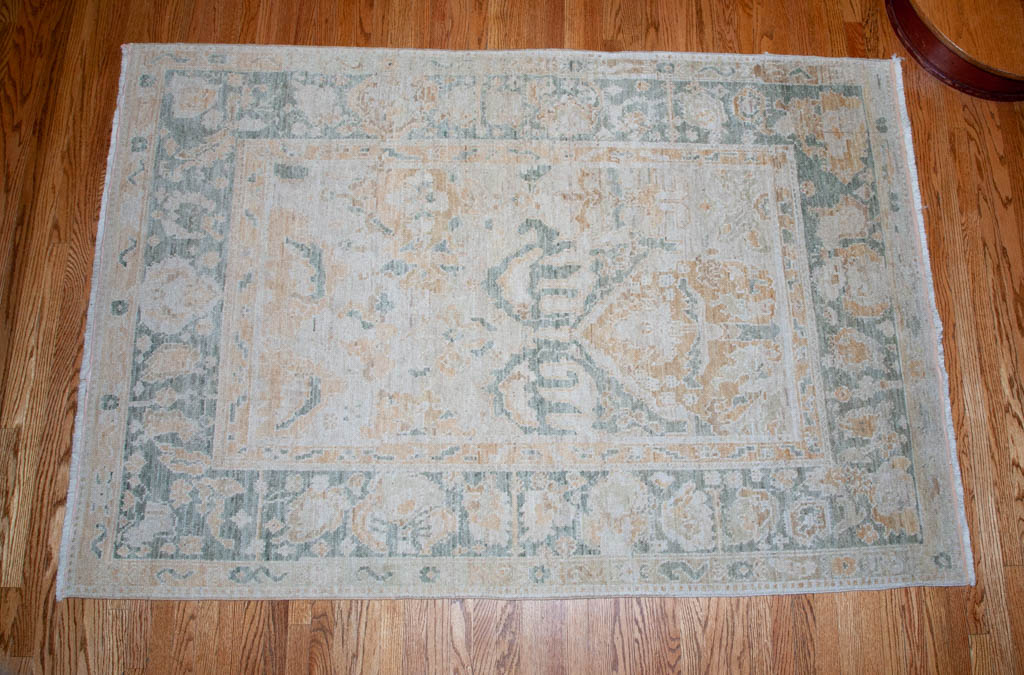 Ivory/blue/gold Charleston Wool Entry Rug #37916 | Auctionninja.com