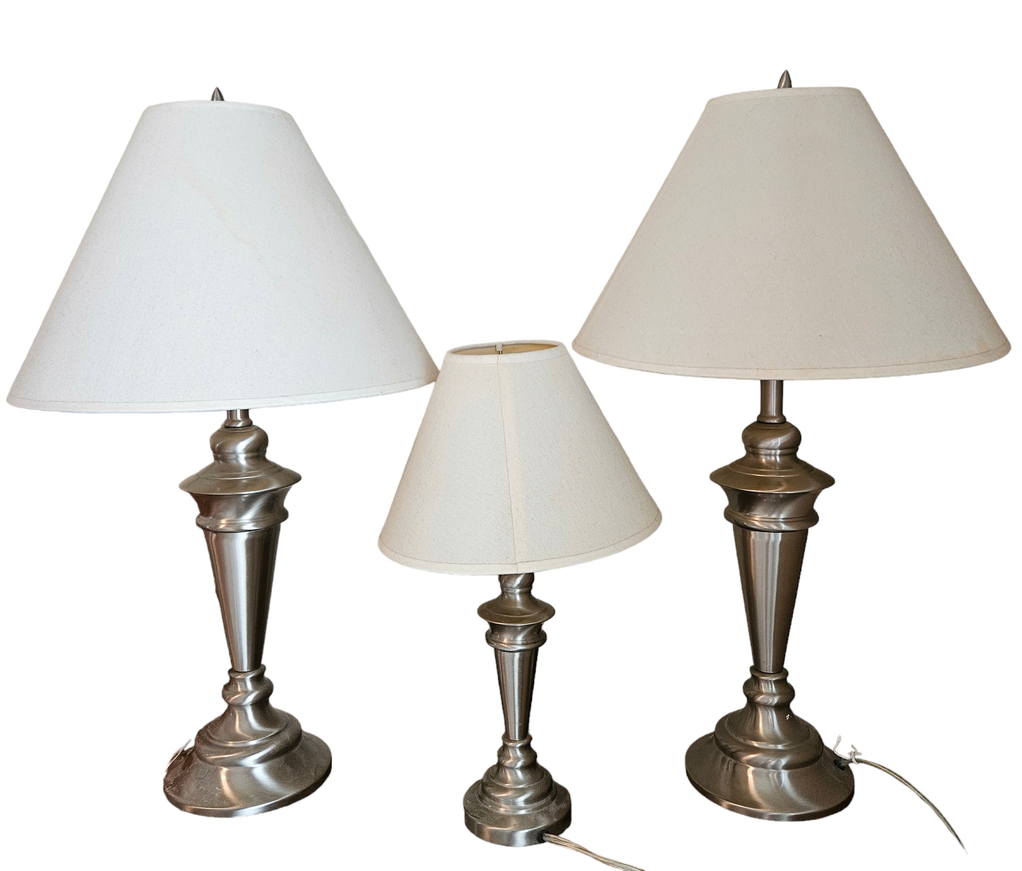 Three Silver Lamps #1191 | Auctionninja.com