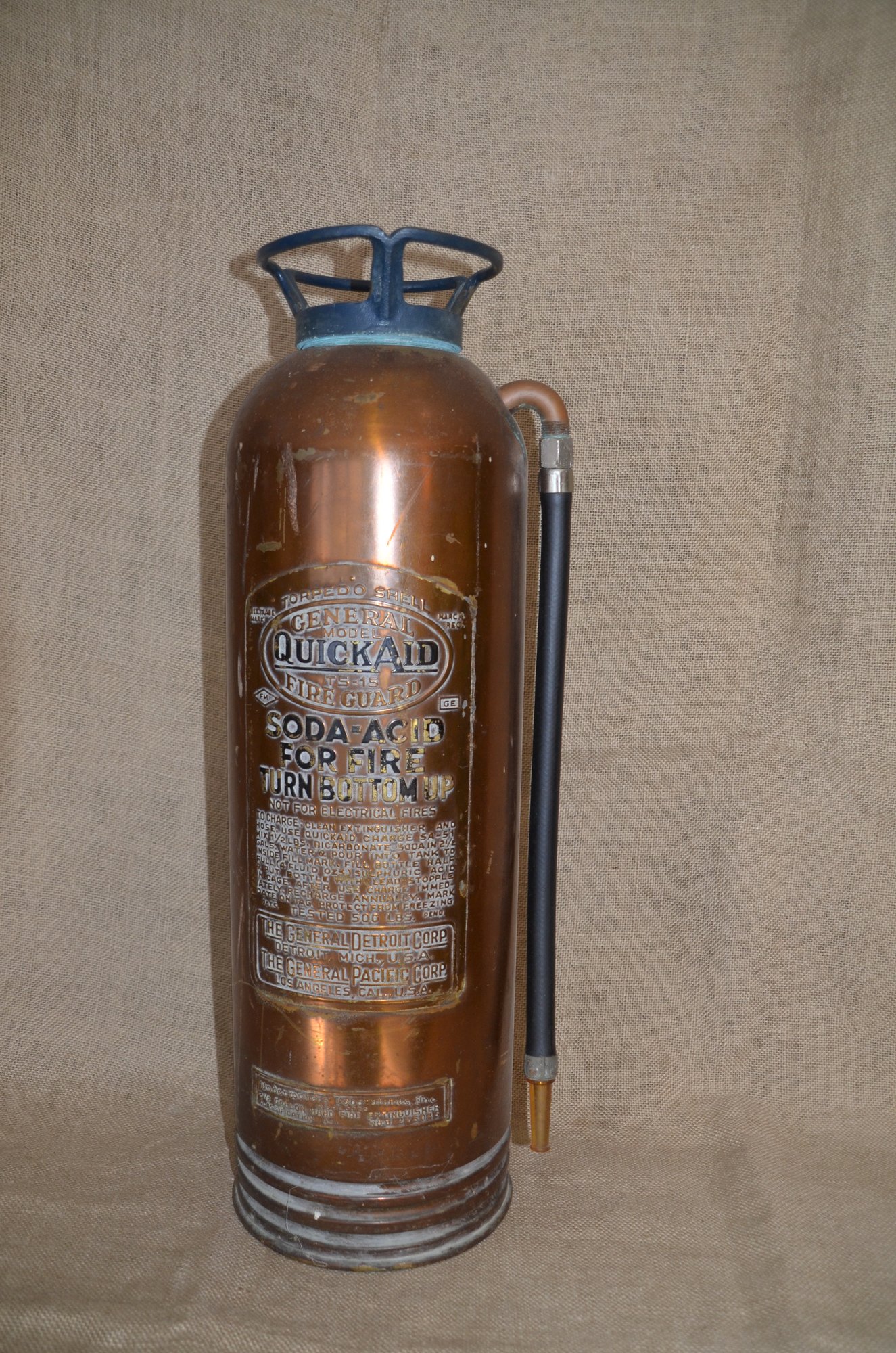 17) Vintage Torpedo Shell General Model Quick Aid Fire Guard TS-15 Soda ...