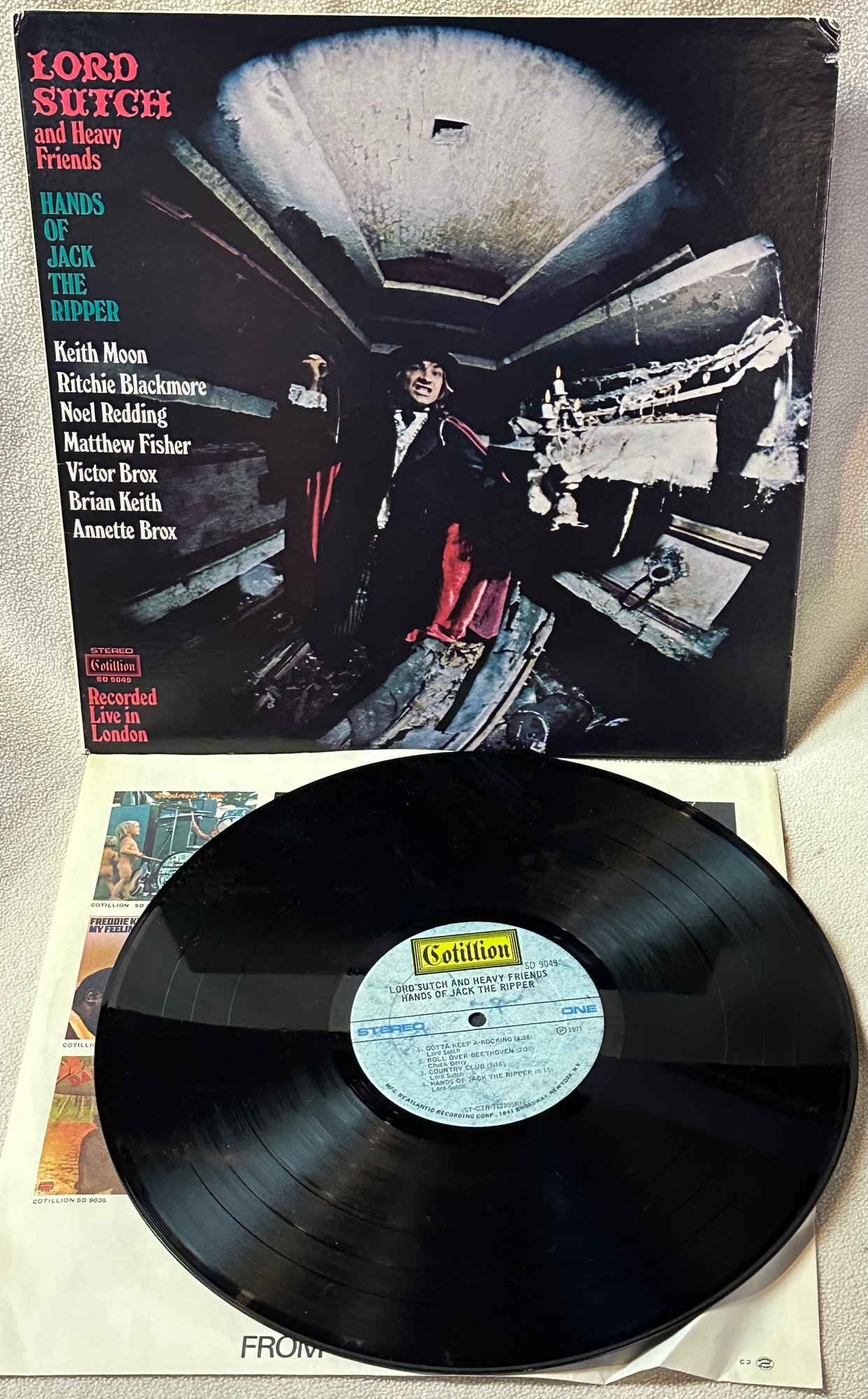 Lord Sutch And Heavy Friends Hands Of Jack The Ripper Vinyl LP Richie ...