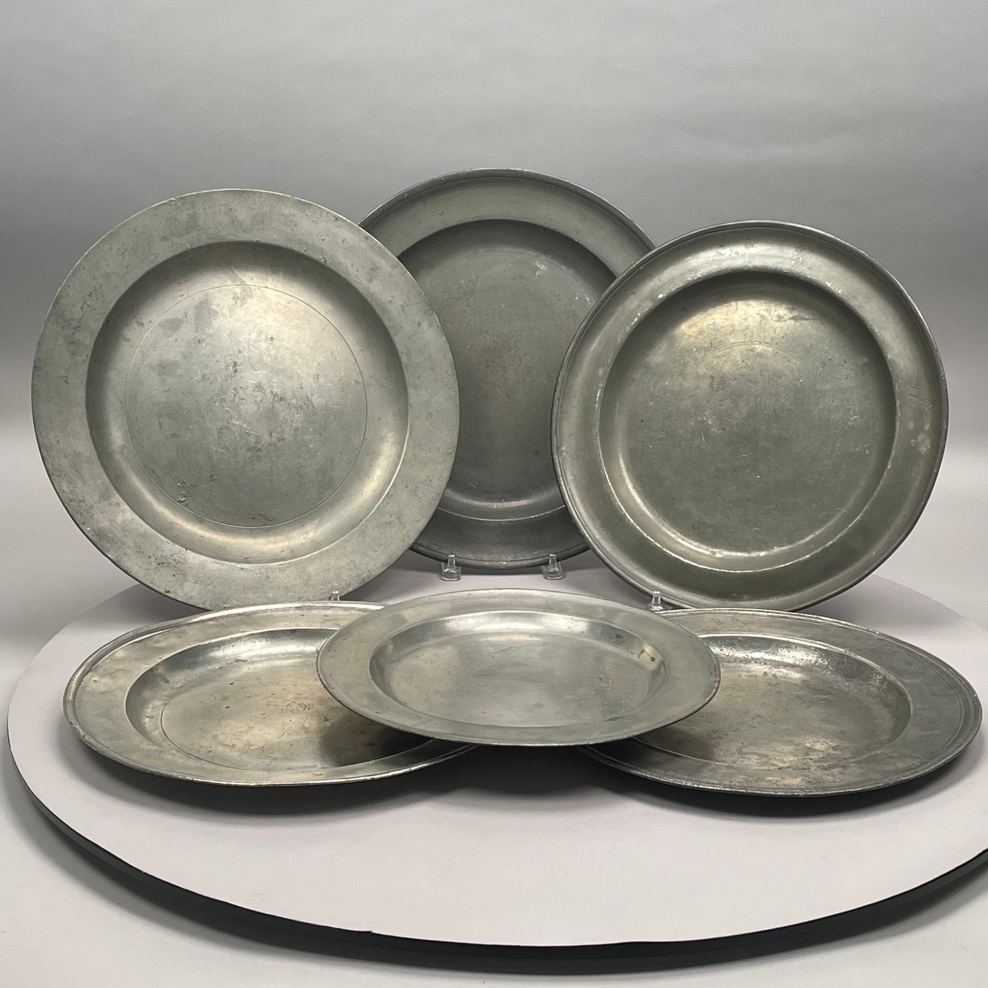 Six British Pewter Dishes And Chargers #3262 | Auctionninja.com