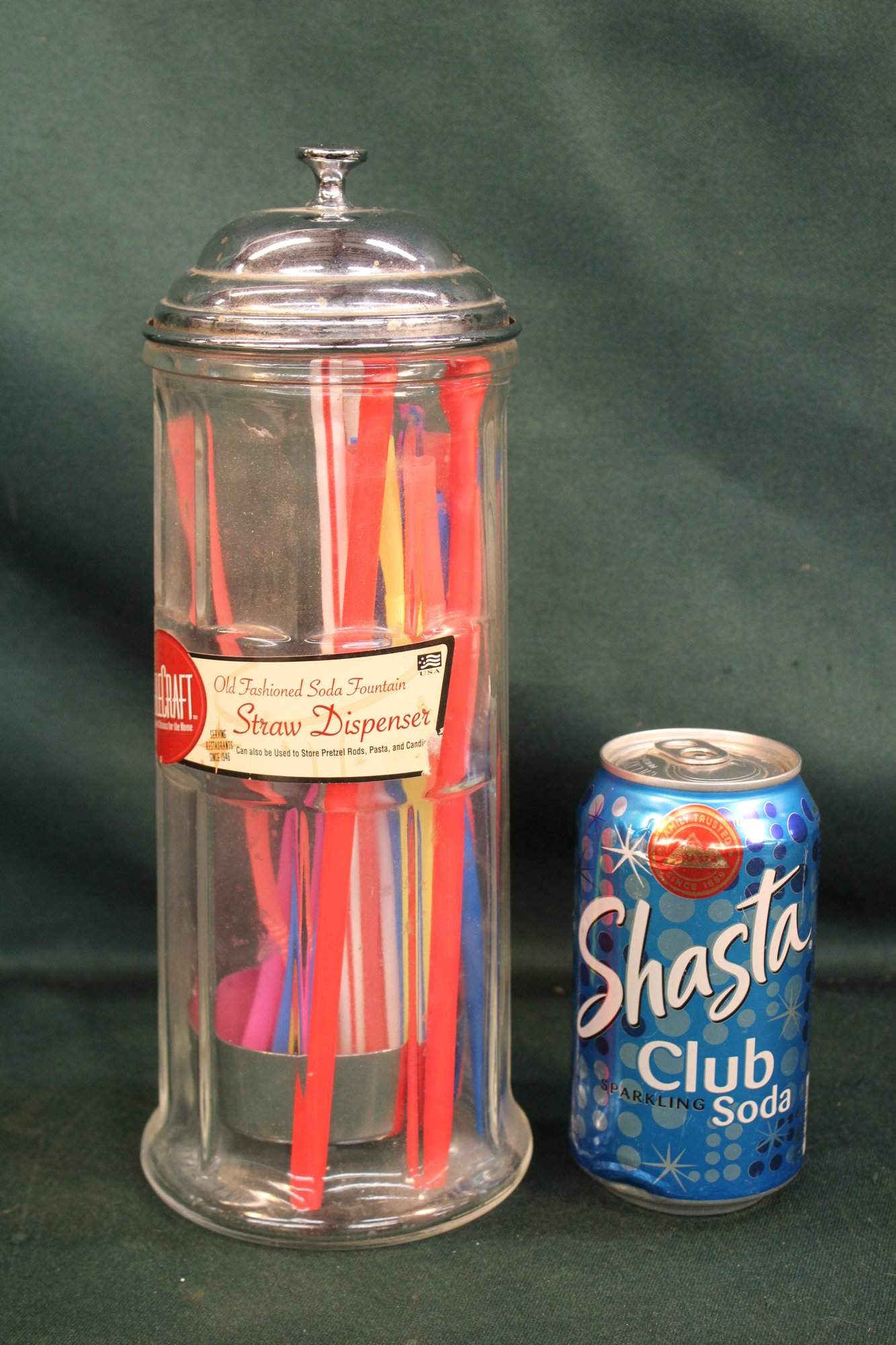Vintage Straw Dispenser, 11"H (251) #18313 | Auctionninja.com