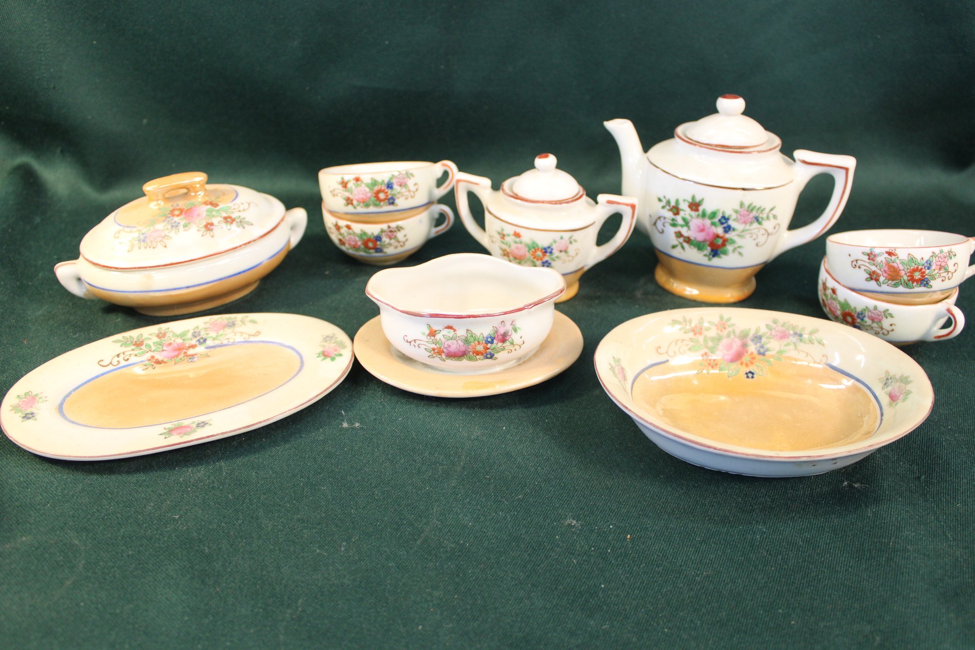 Antique Child's 10 Piece Lusterware China Dishes - Japan (36) #12371 ...