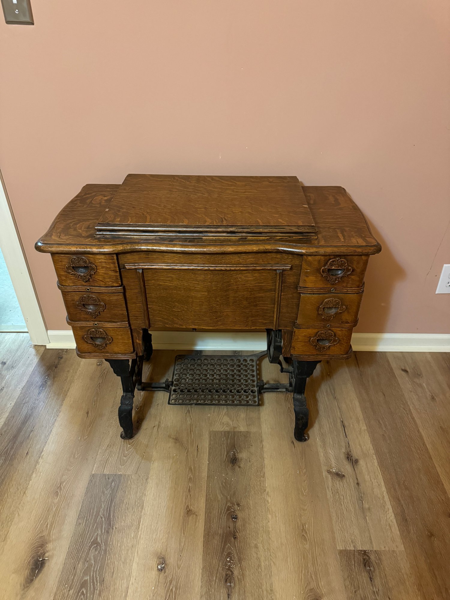 Antique White Rotary Gorgeous Sewing Table With Sewing Machine #17457 ...