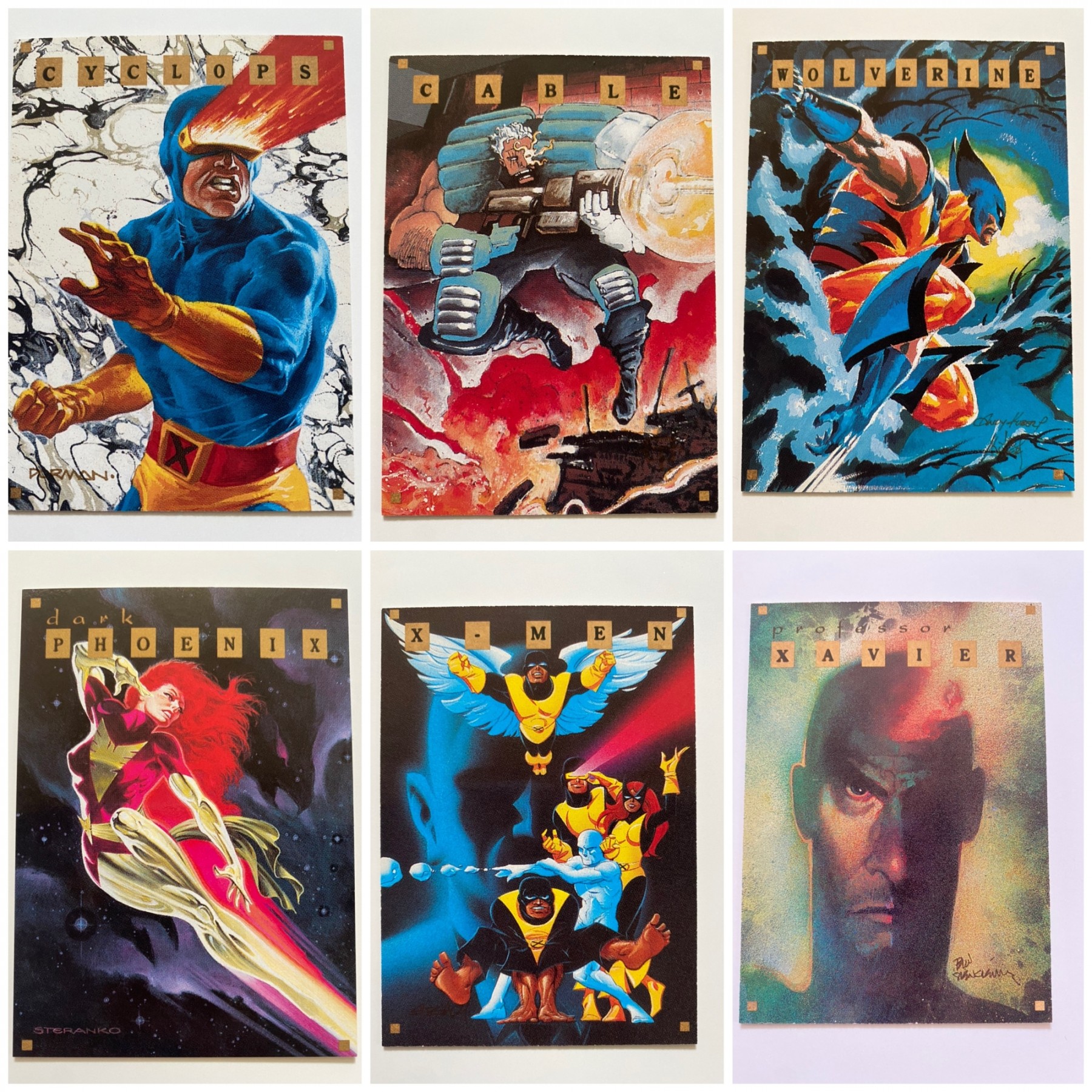 X-Men Watch Cards, Character Time And Marvel, 1993, Six Cards To The ...