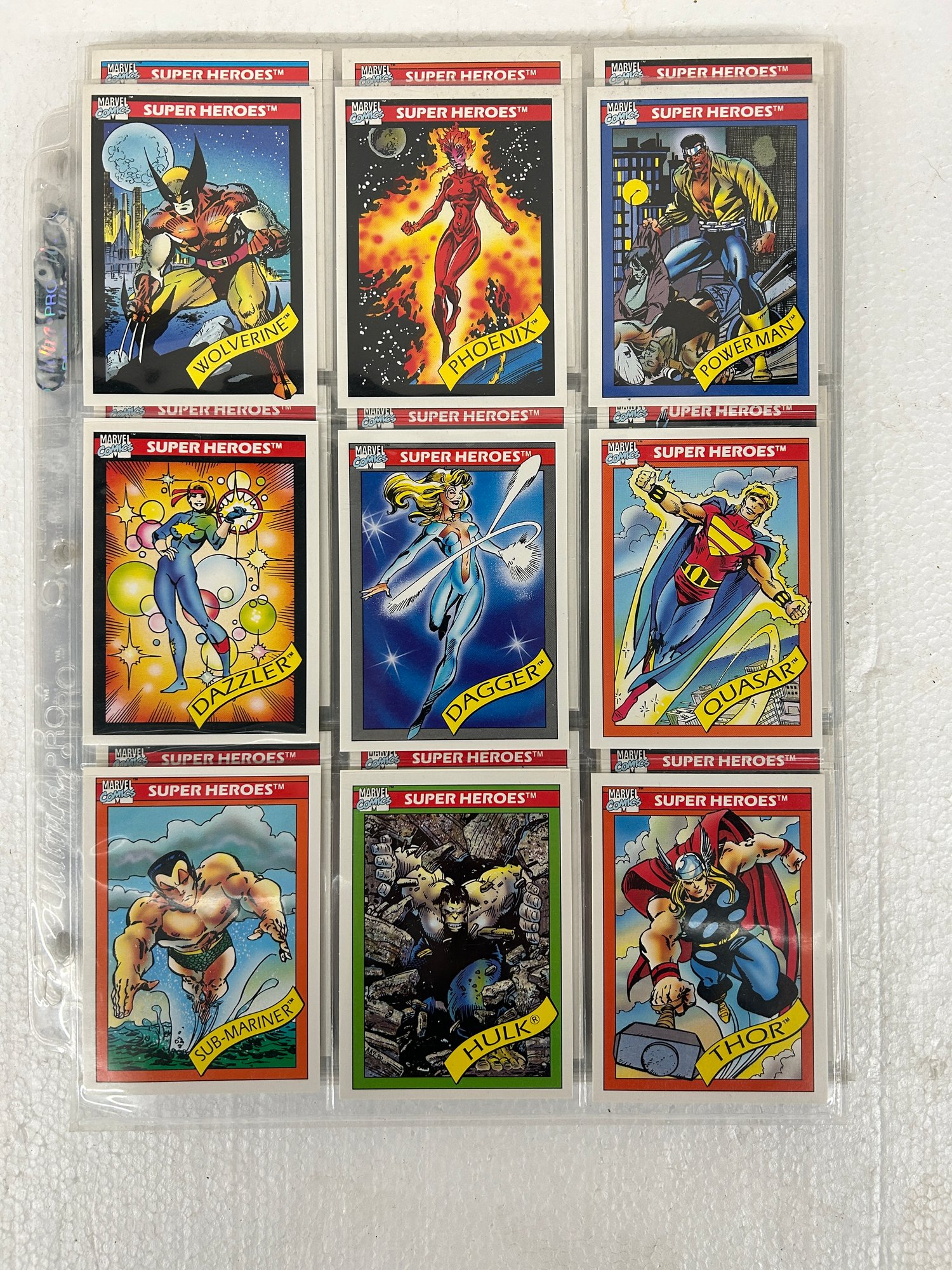 1990 Set Of Super Hero Cards #4638 | Auctionninja.com