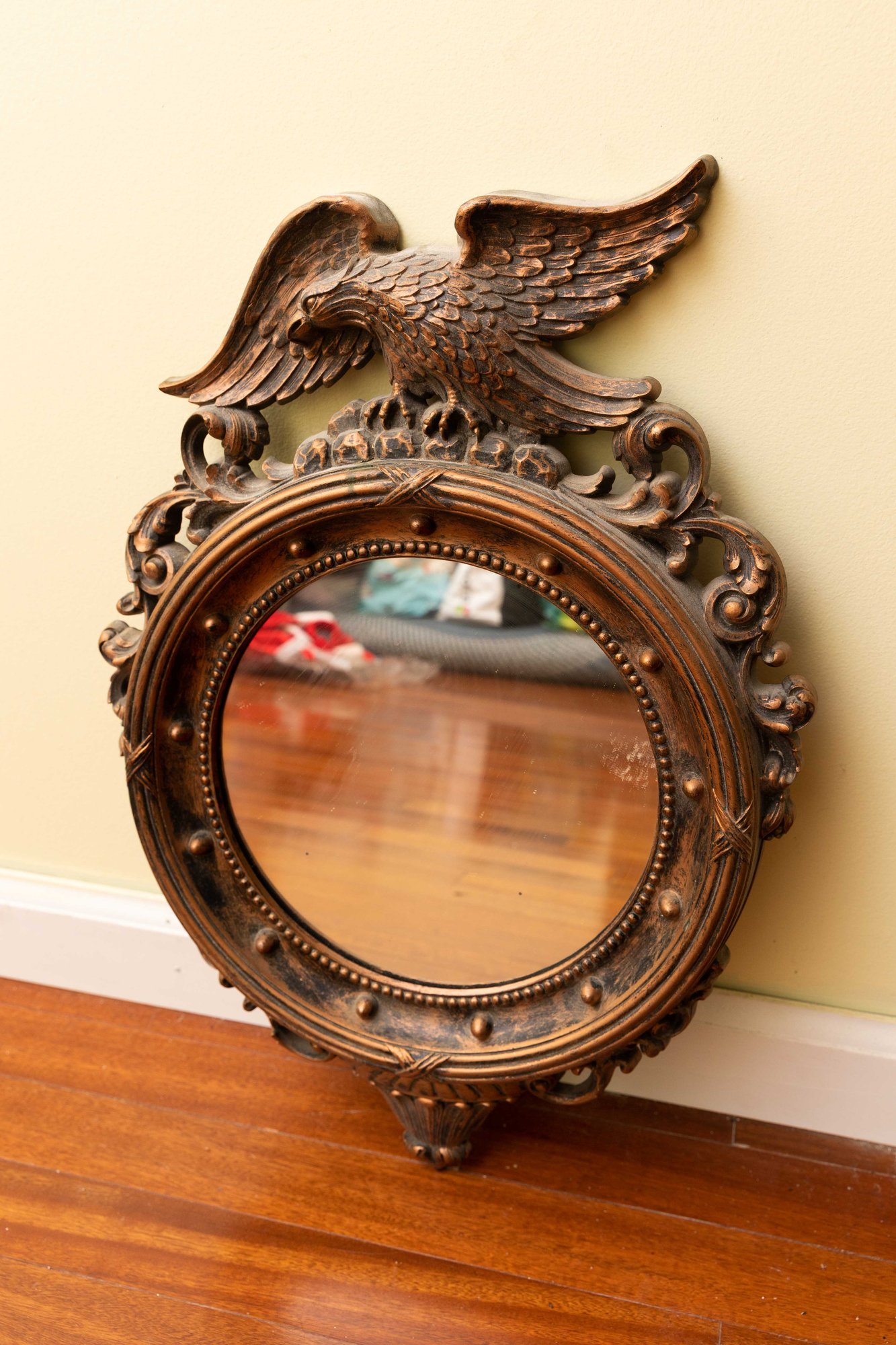 Vintage Syroco Wood Mirror Federal Eagle Mirror Gold Eagle Mirror ...