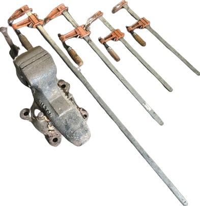Vice Clamp And 4 Clamps #58858 | Auctionninja.com