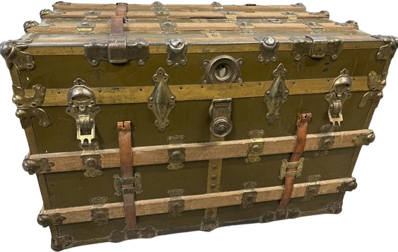 Trunk With Brass Details, Broken Handles, 34x20x23H #57799 ...