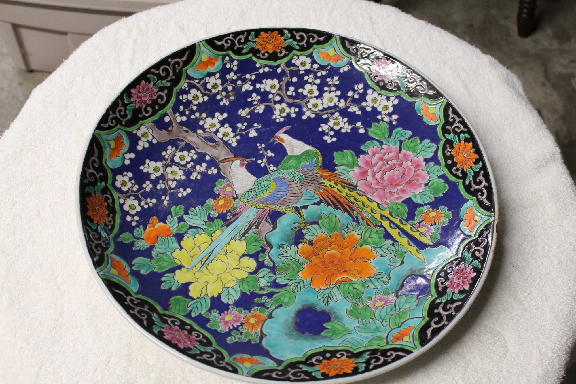 47 ~ LARGE 18INCH JAPANESE PLATTER ANTIQUE #20066 | Auctionninja.com