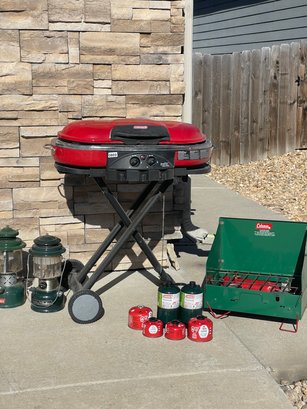 Camping Items Inclding Coleman Grills And Small Propane Tanks #7215 ...