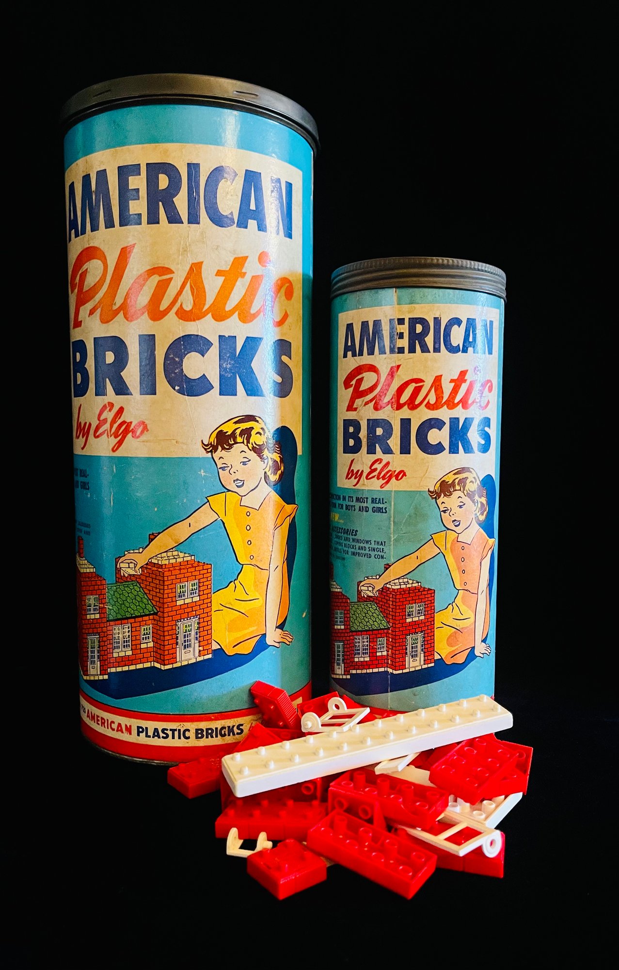Pair Of Vintage American Plastic Bricks By Elgo #141255 | Auctionninja.com