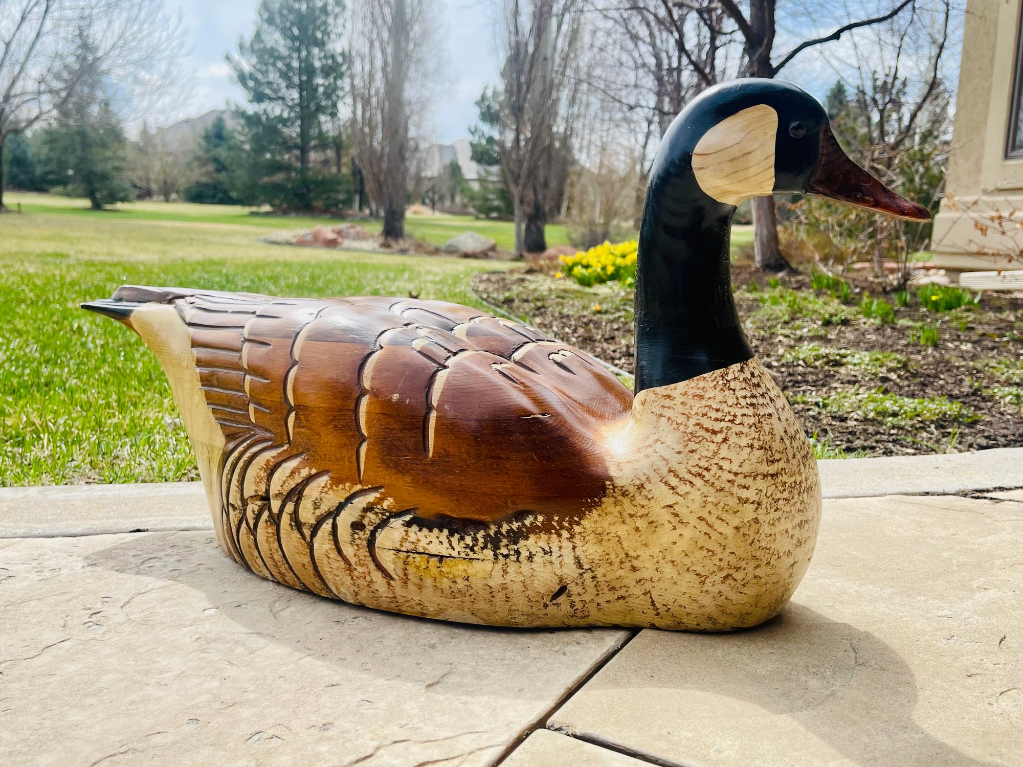 Signed "Autumn Monarch" A Canadian Goose Decoy By Thomas Taber And ...