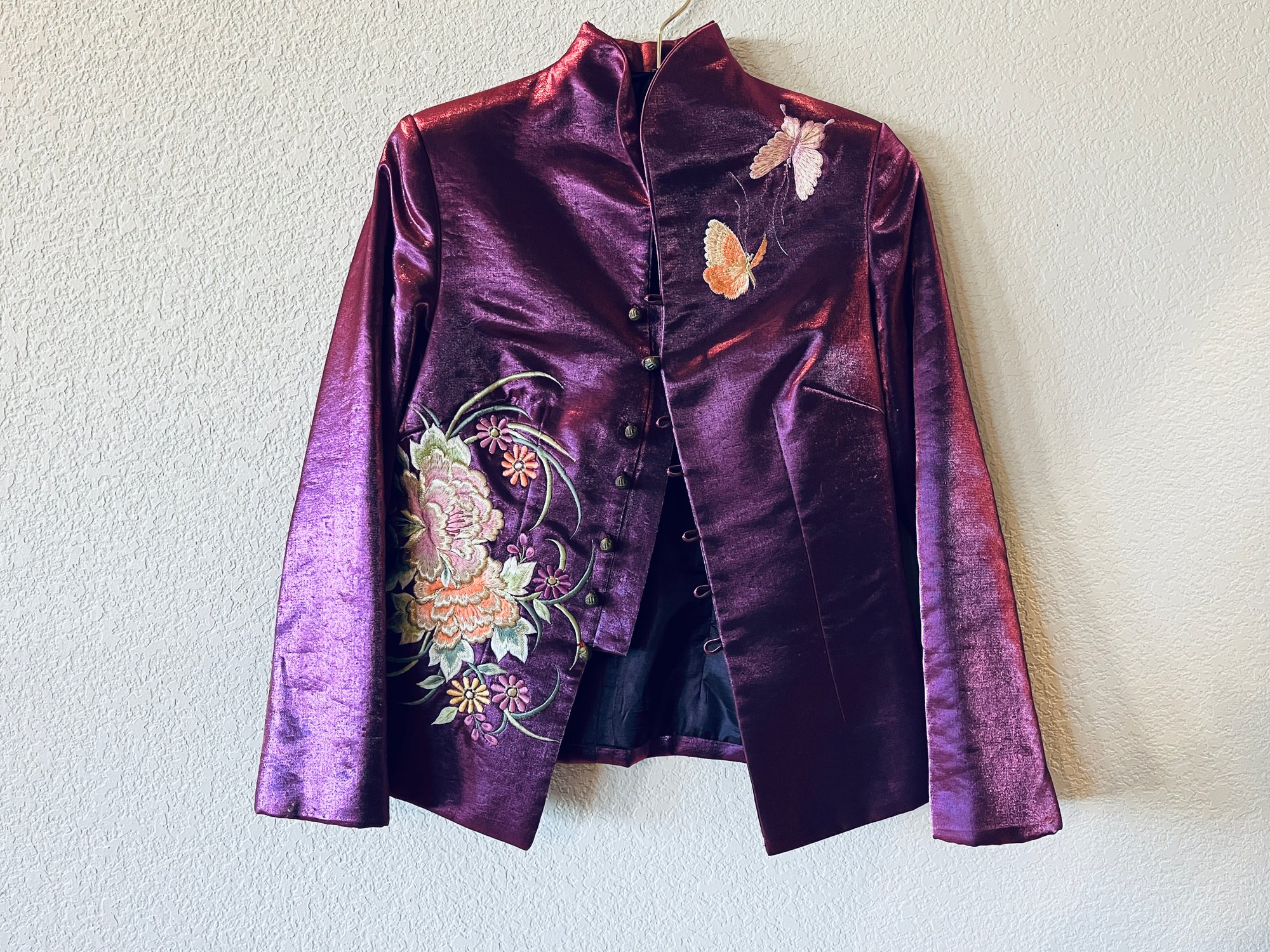 Custom Made Hui Ying Purple Jacket With Floral Designs By Hui Ying ...