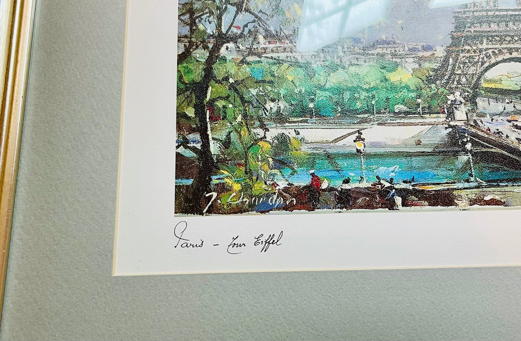 J. Chardon Signed Paris Tour Eiffel Print #173093 | Auctionninja.com