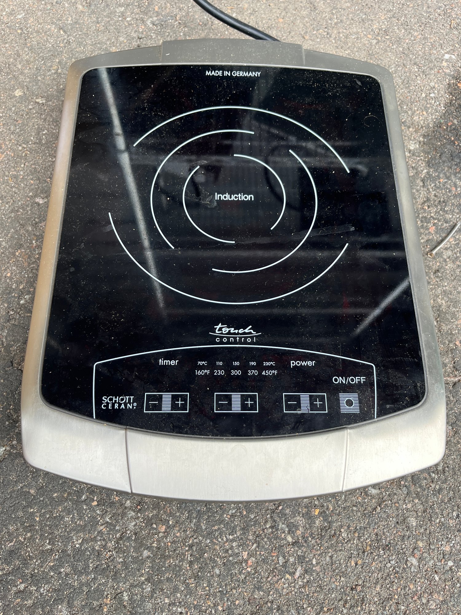 Schott Ceran Touch Control Hot Plate, Model BIR-1 #179257 ...