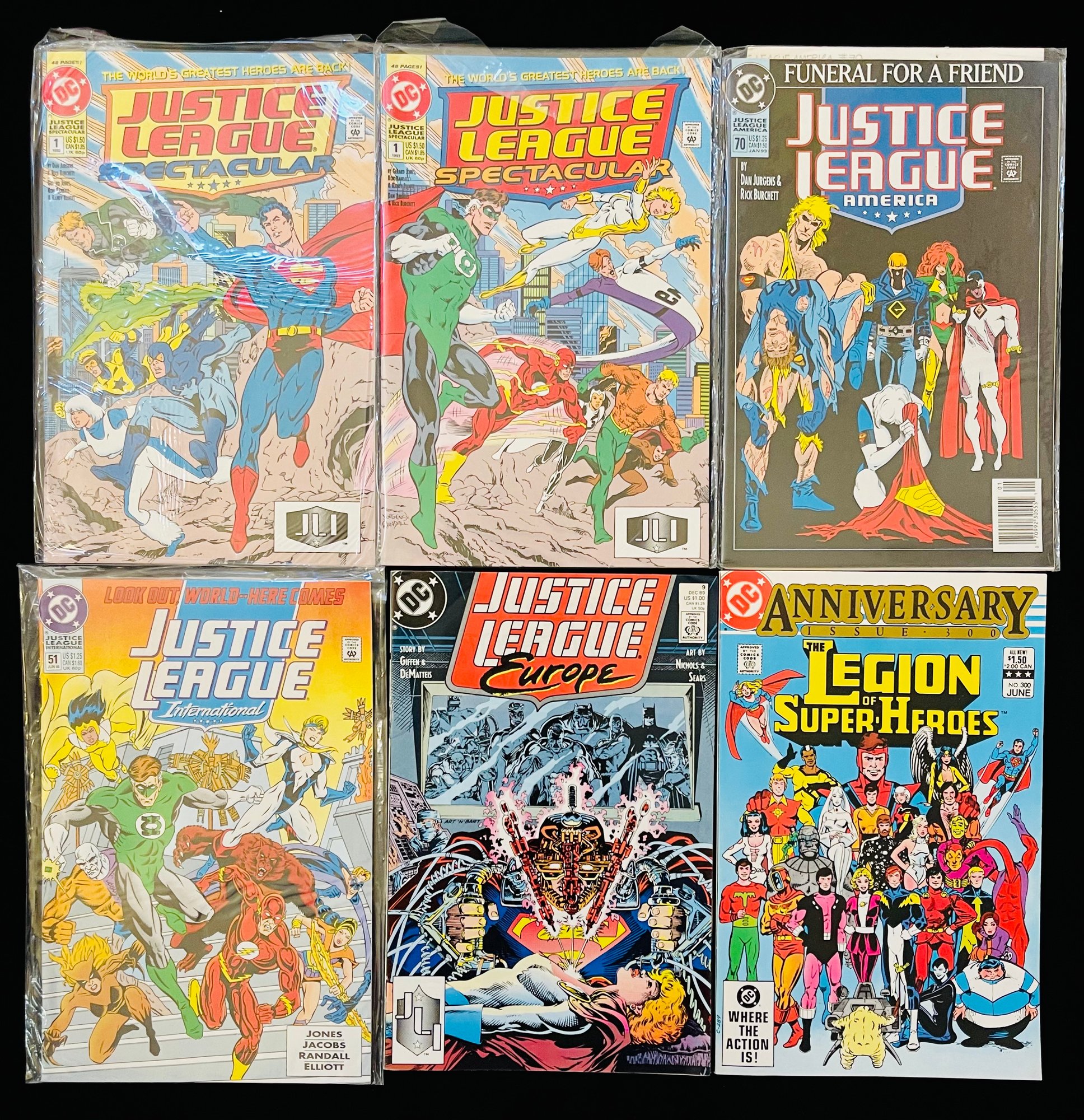 5 DC Justice League Comic Books, Incl. Justice League Spectacular And A ...