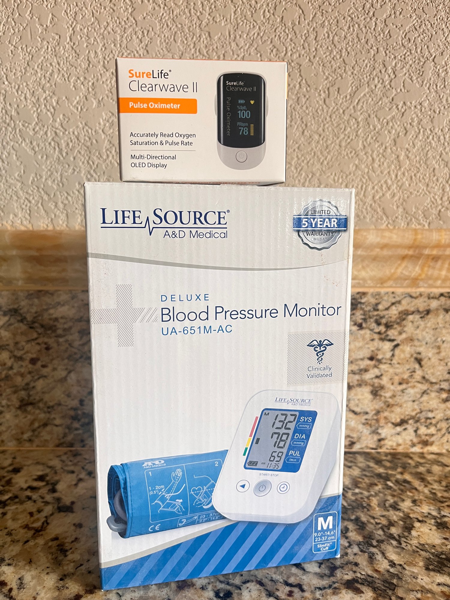 LifeSource Blood Pressure Monitor And SureLife Pulse Oximeter #182446 ...
