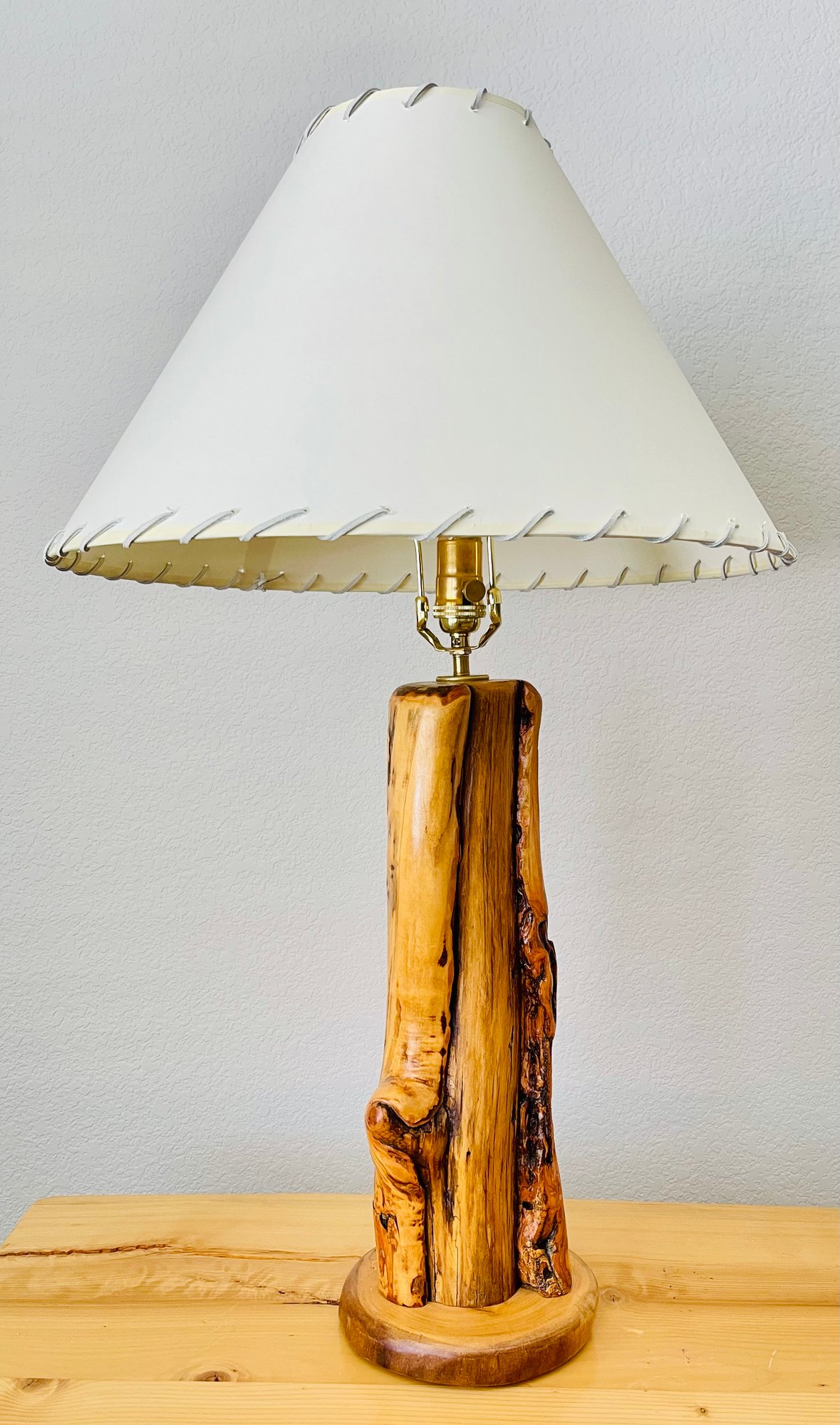 Rustic Wood Table Lamp #175568 | Auctionninja.com
