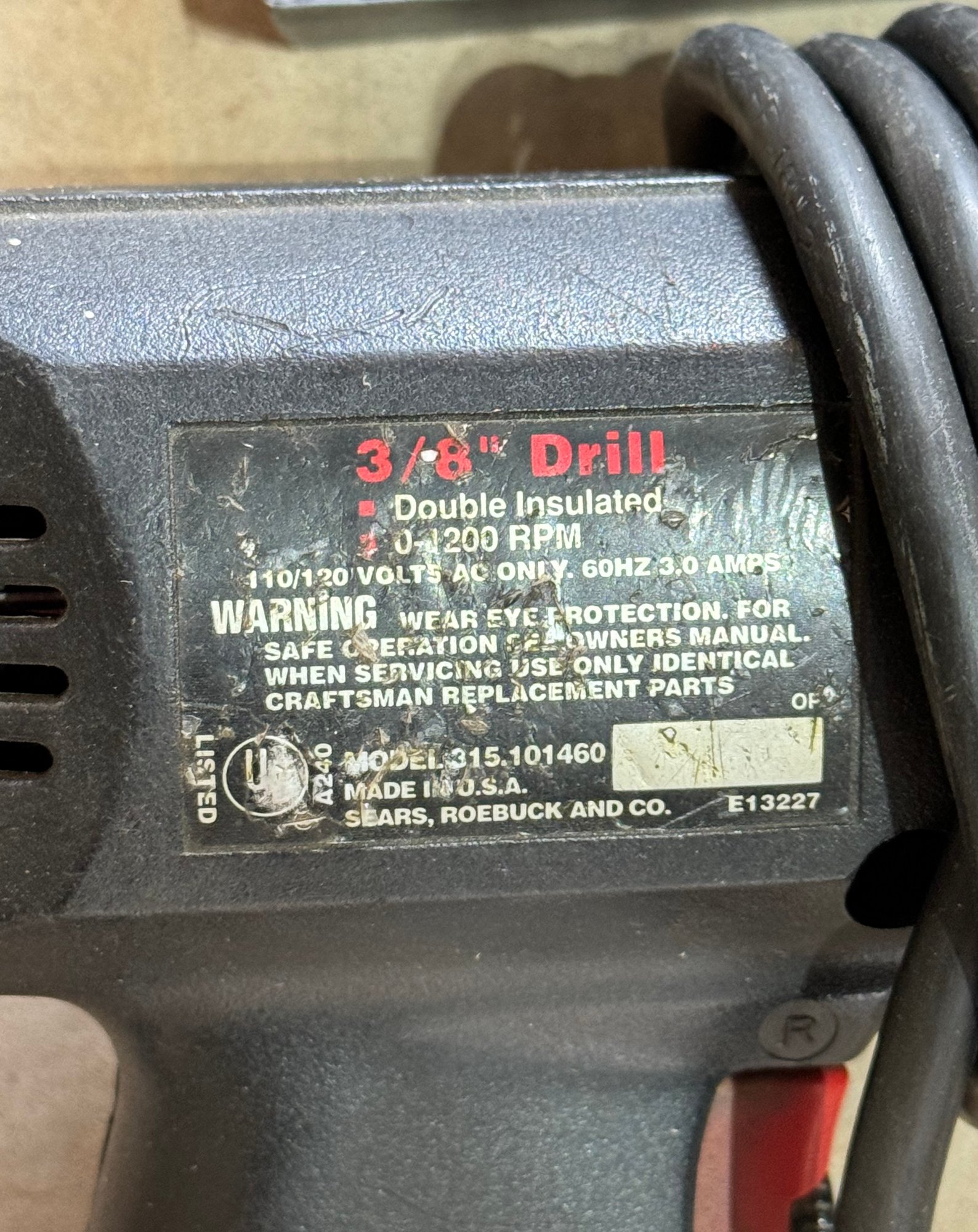 Double Insulated 3/8 Drill, With Drill Bits #183942 | Auctionninja.com