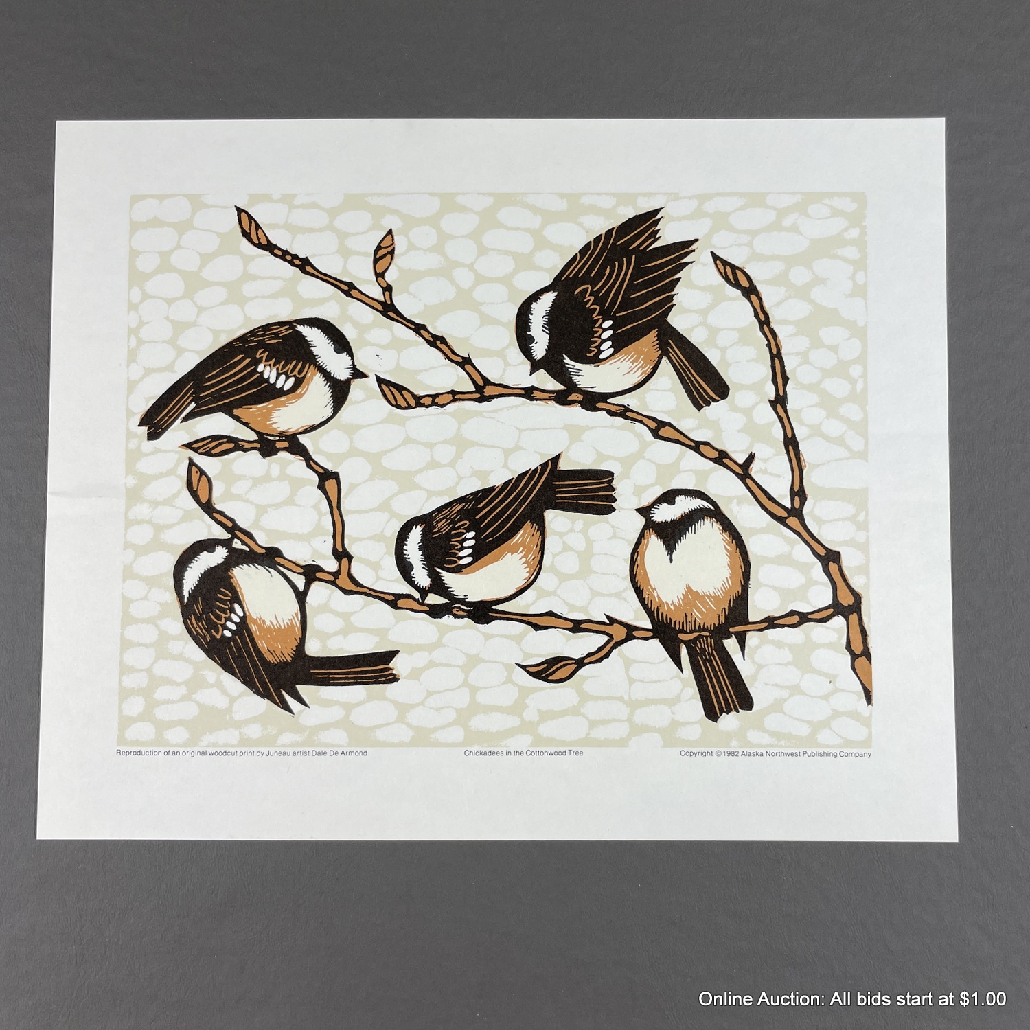 Dale DeArmond Chickadees In The Cottonwood Trees 10" X 8" Serigraph ...
