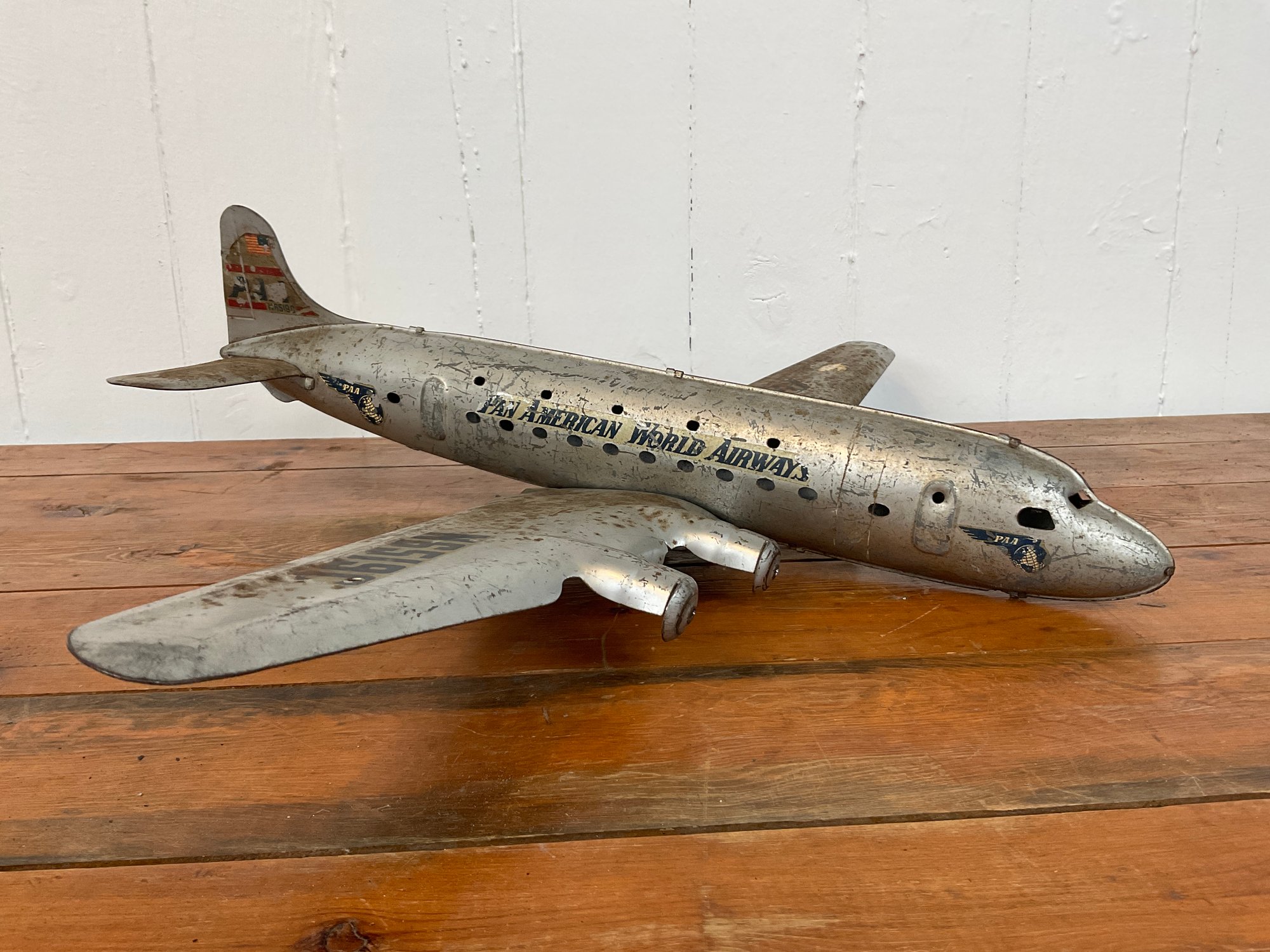 84 Vintage PAA Pan-American Airlines Metal Model Plane N6519C #3838 ...