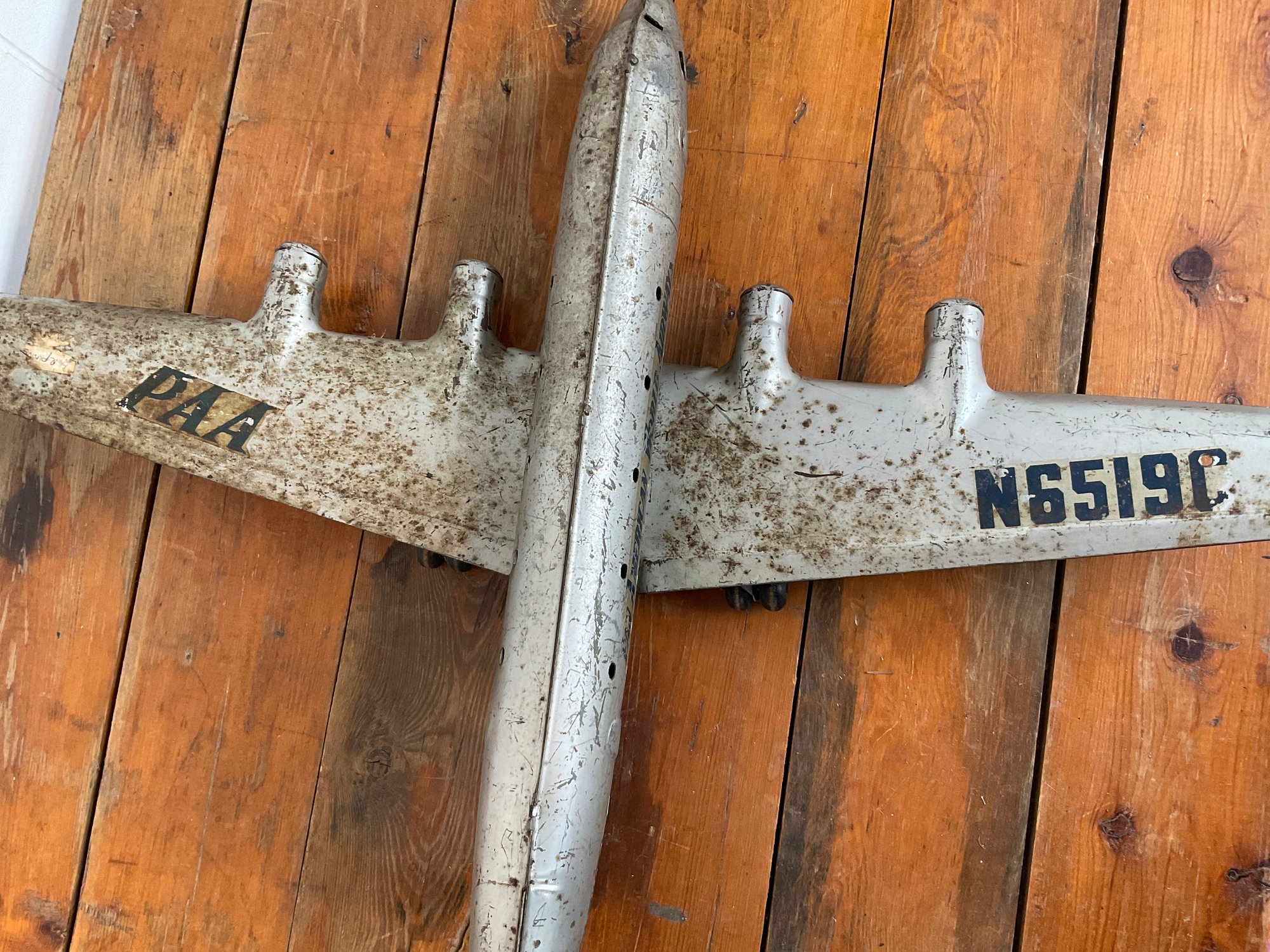 84 Vintage PAA Pan-American Airlines Metal Model Plane N6519C #3838 ...