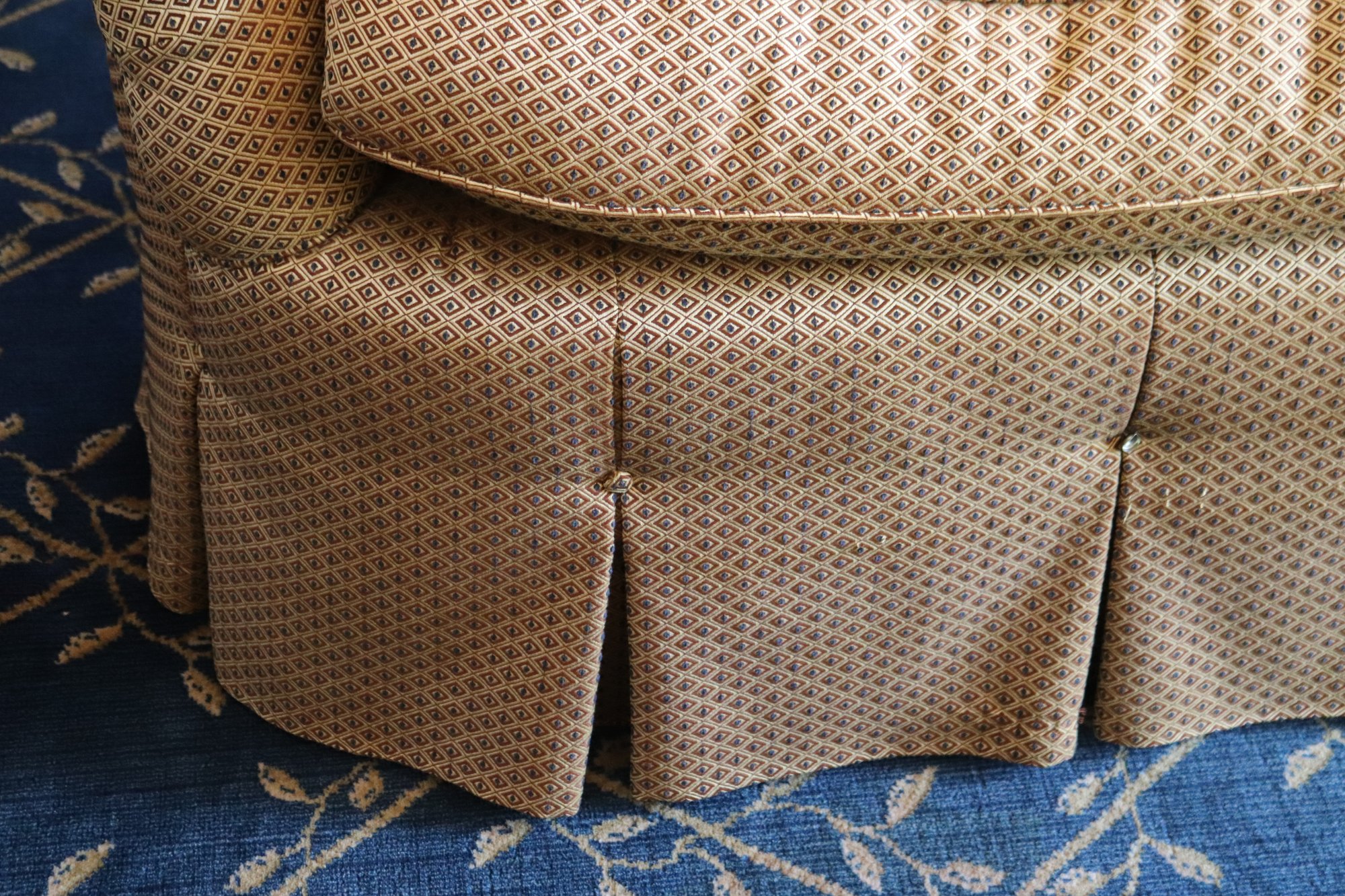 Custom Gold Toned Tufted Sofa #46457 | Auctionninja.com