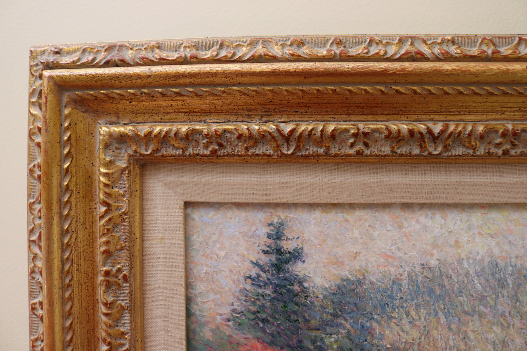 Jean Vollet Signed Oil Painting On Canvas Of Autumn Landscape With ...