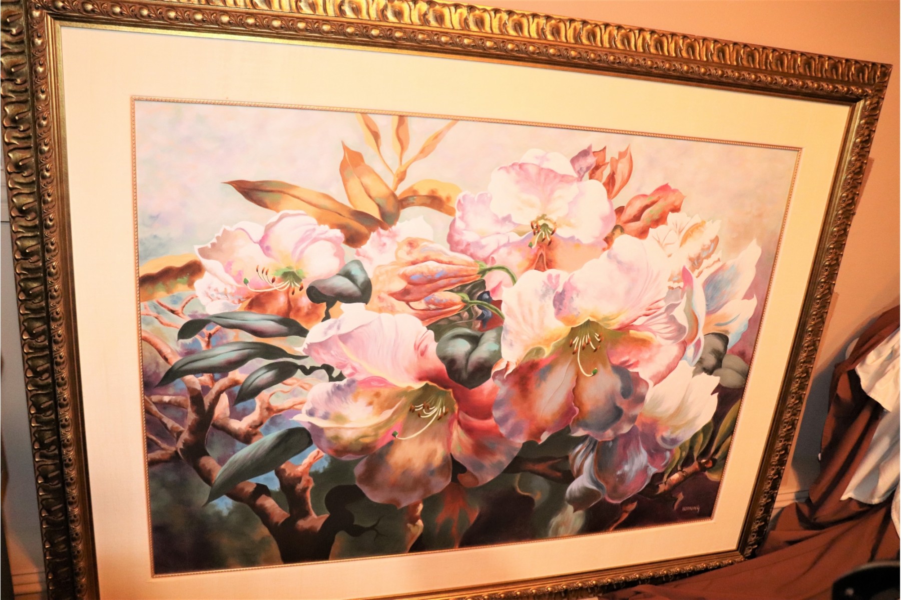 Large Floral Painting Signed By Horning #15900 | Auctionninja.com