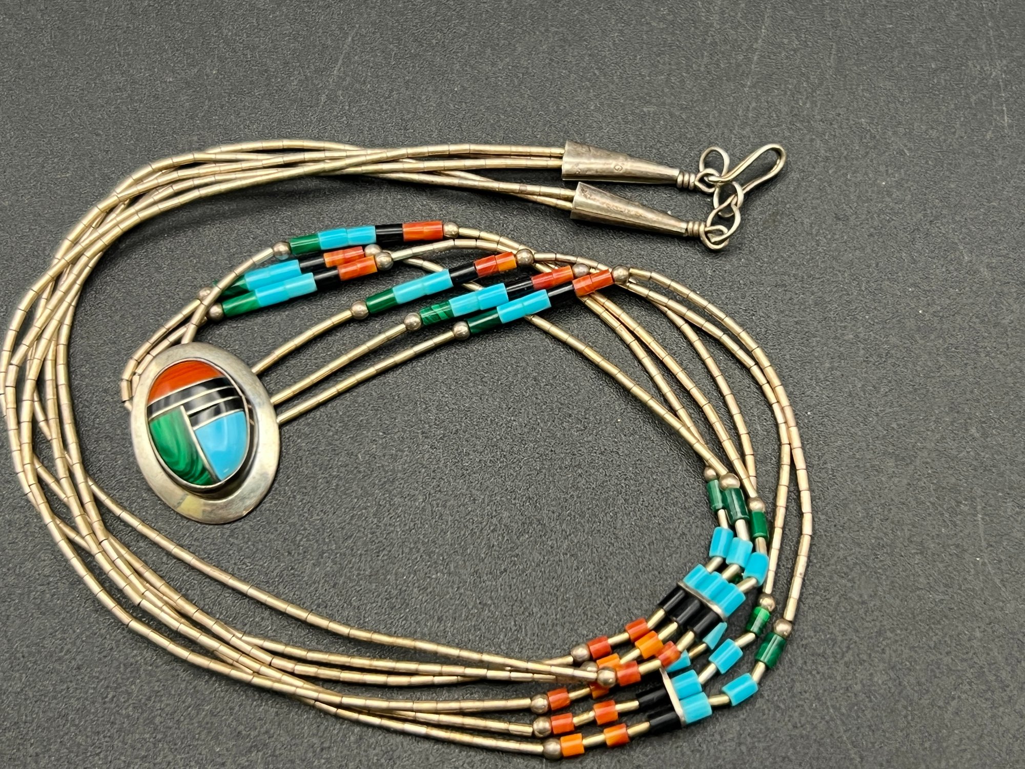 Sterling Silver Native American Liquid Silver Turquoise, Coral ...