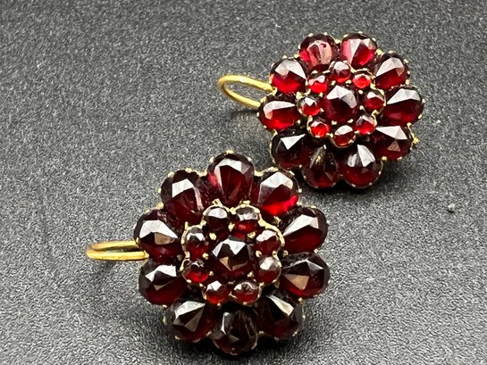 (4) Art Deco Deep Red Crystal Faux Garnet Jewelry Set #8519 ...