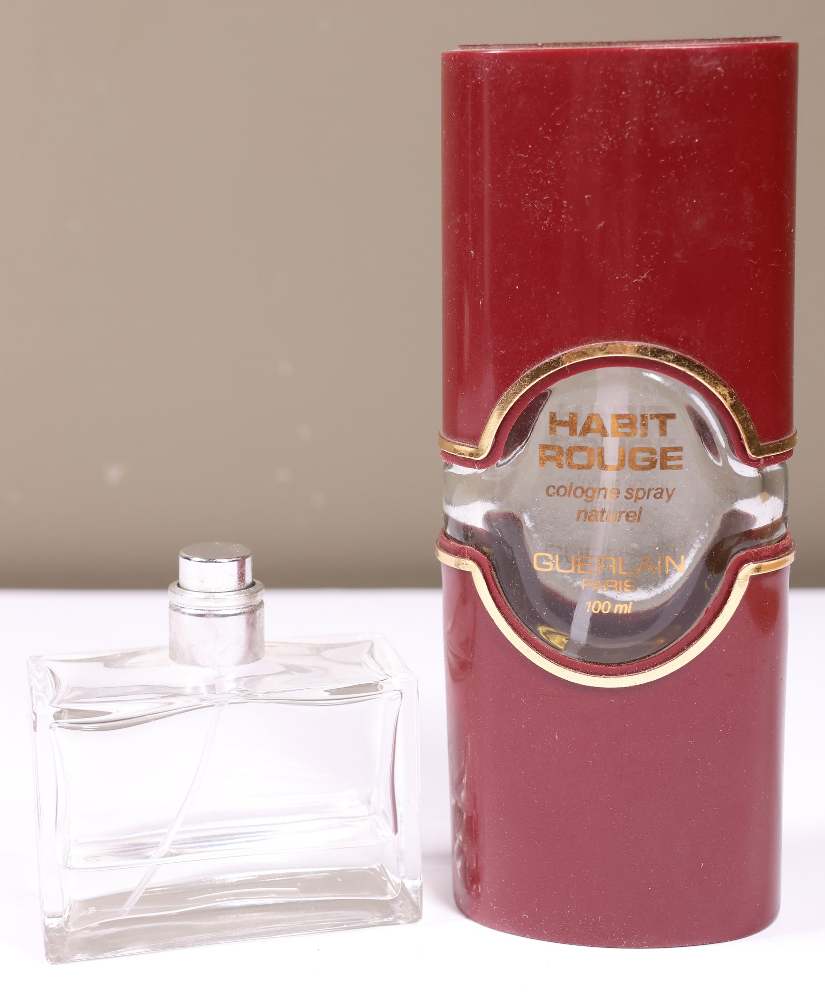 Lot Of (2) Bottles Of Cologne Parfum Eau De Toilette Habit Rouge ...