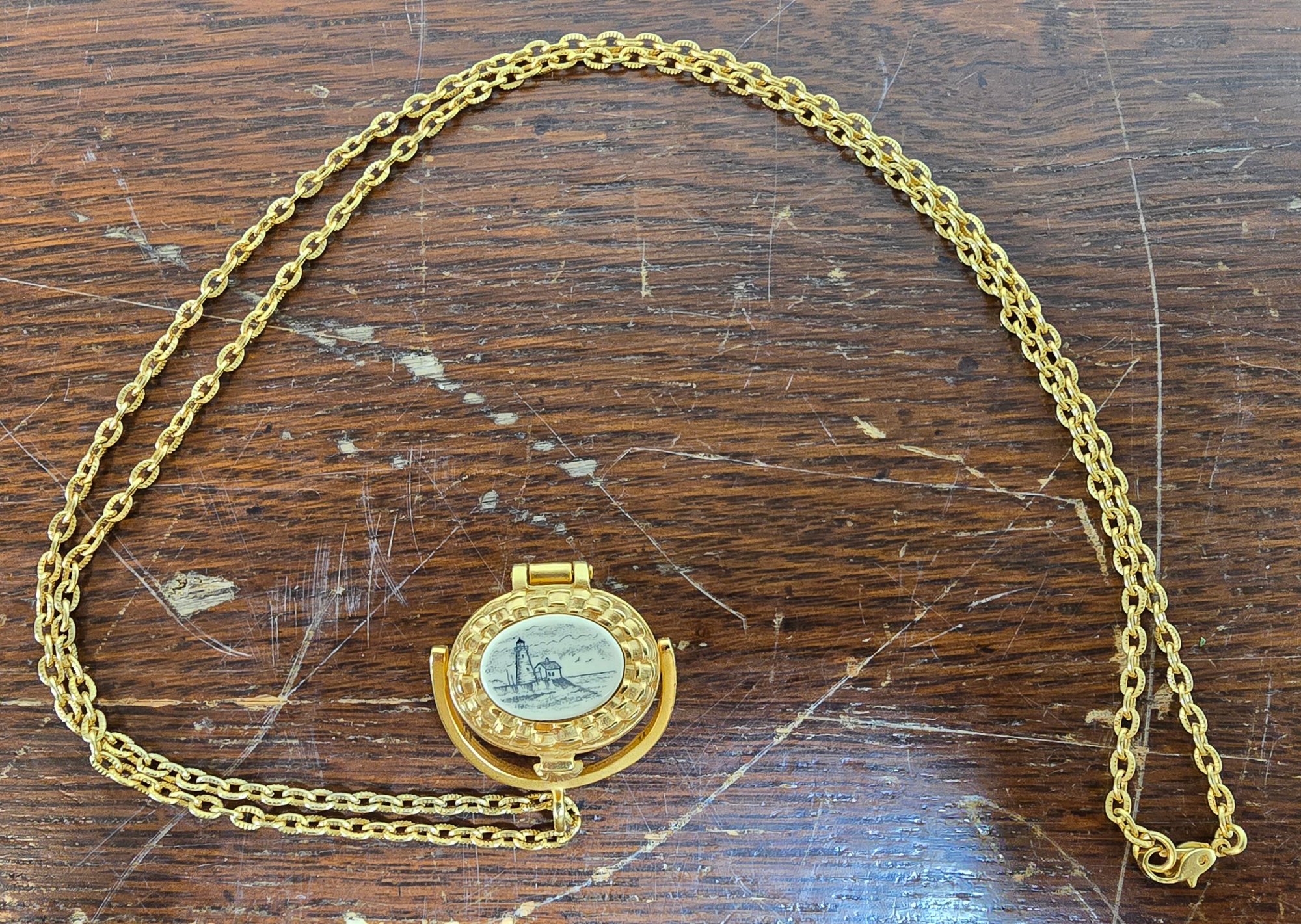 Nantucket Basket Necklace With Miniature Penny By Talbots #2380 ...