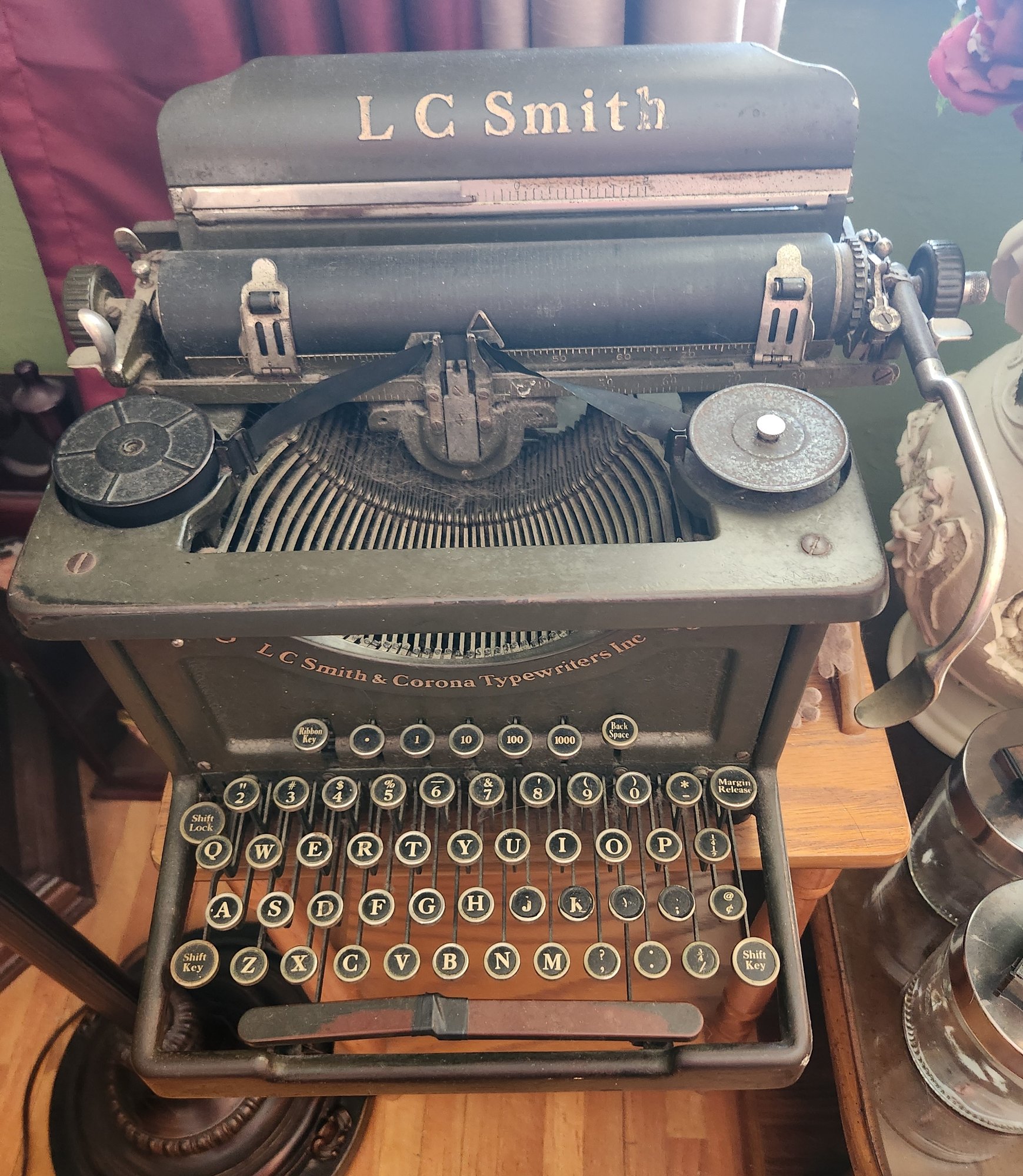 #8 L.C. Smith & Corona Antique Typewriter, 10" Open Frame, 1926 #8643 ...