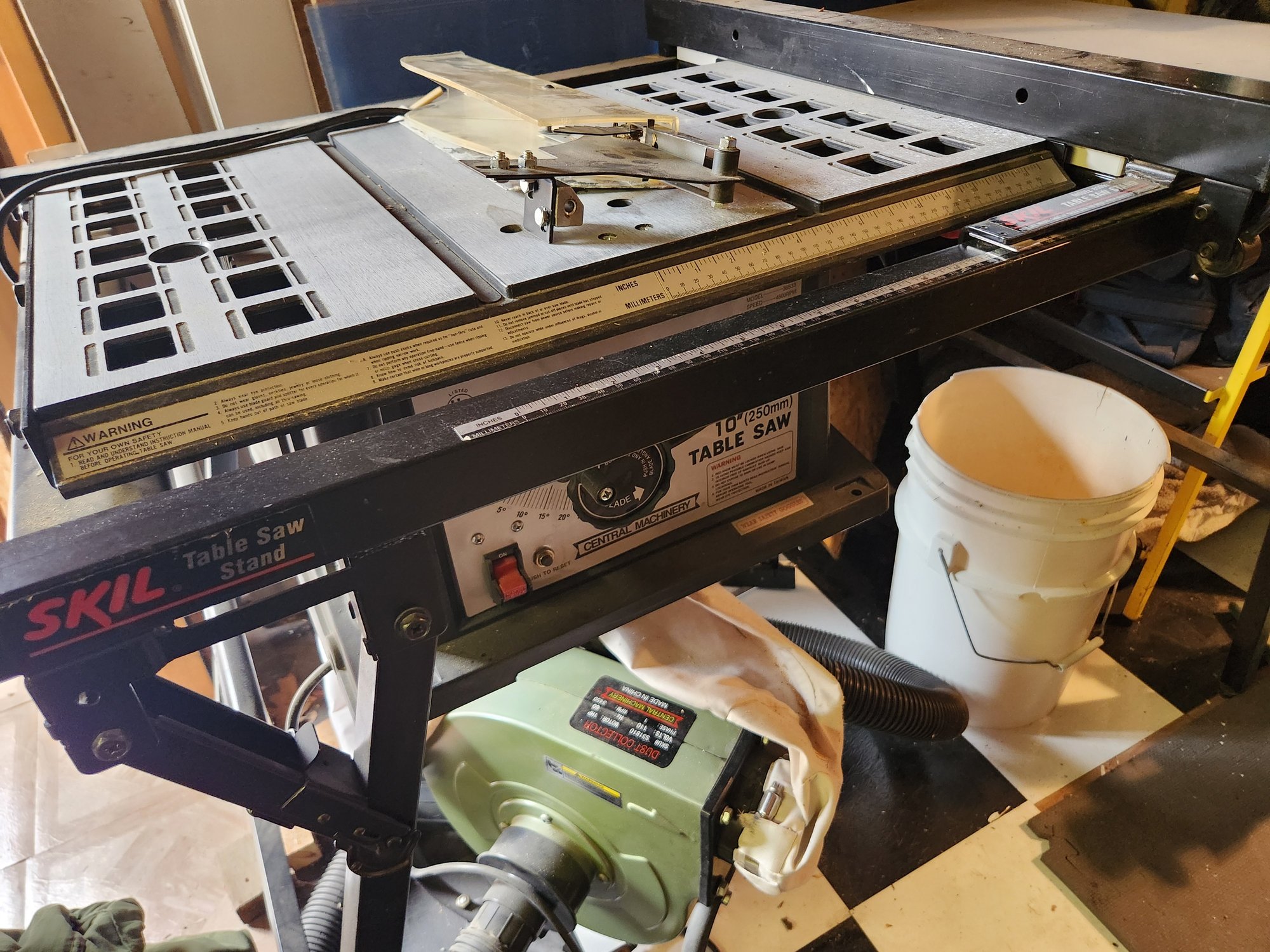 10" Skil Table Saw, Stand, And Dust Collector - Central Machinery #9747 ...