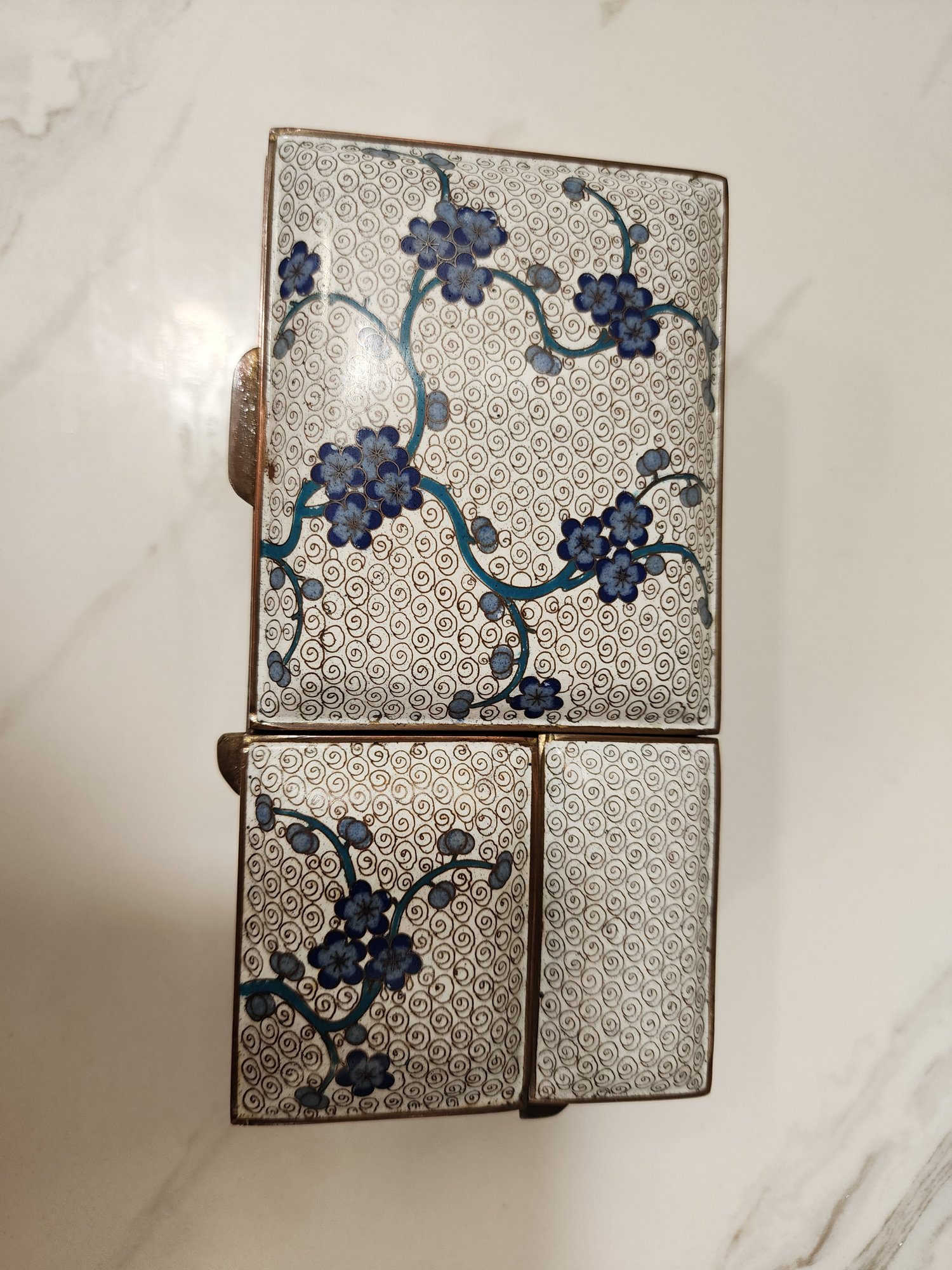 BEAUTIFUL CLOISONNE ANTIQUE ASIAN CIGARETTE AND ASHTRAY HOLDER #4300 ...