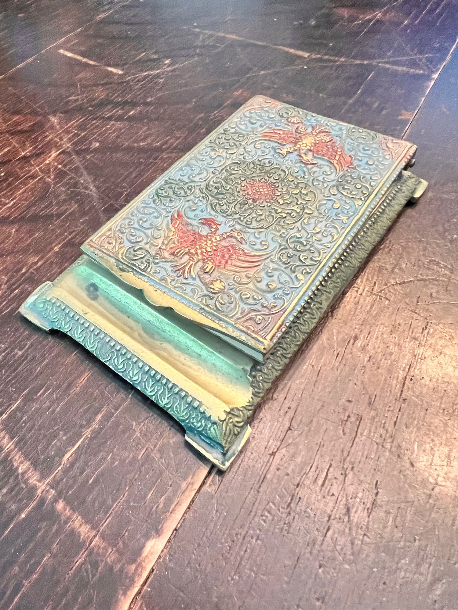 Antique Brass Desk Note Pad Tiffany Like Style Russian #1636 ...