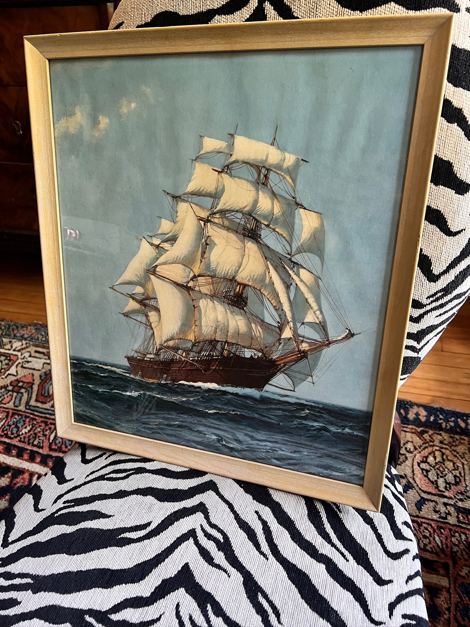 Vintage Sailing Ship Nautical Decor Print #1670 | Auctionninja.com