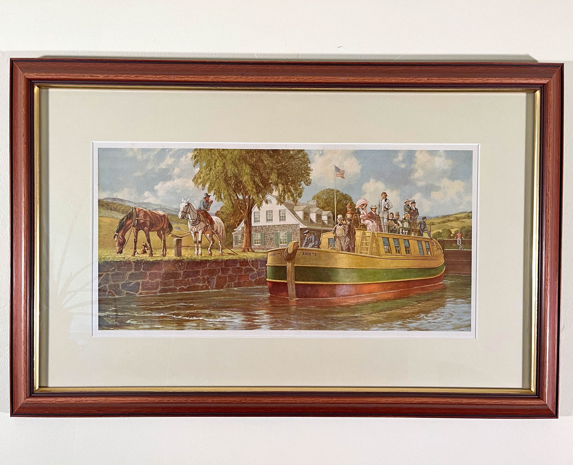 Scarce 1940s Walter Haskell Hinton Erie Canal Print For Fairmont ...