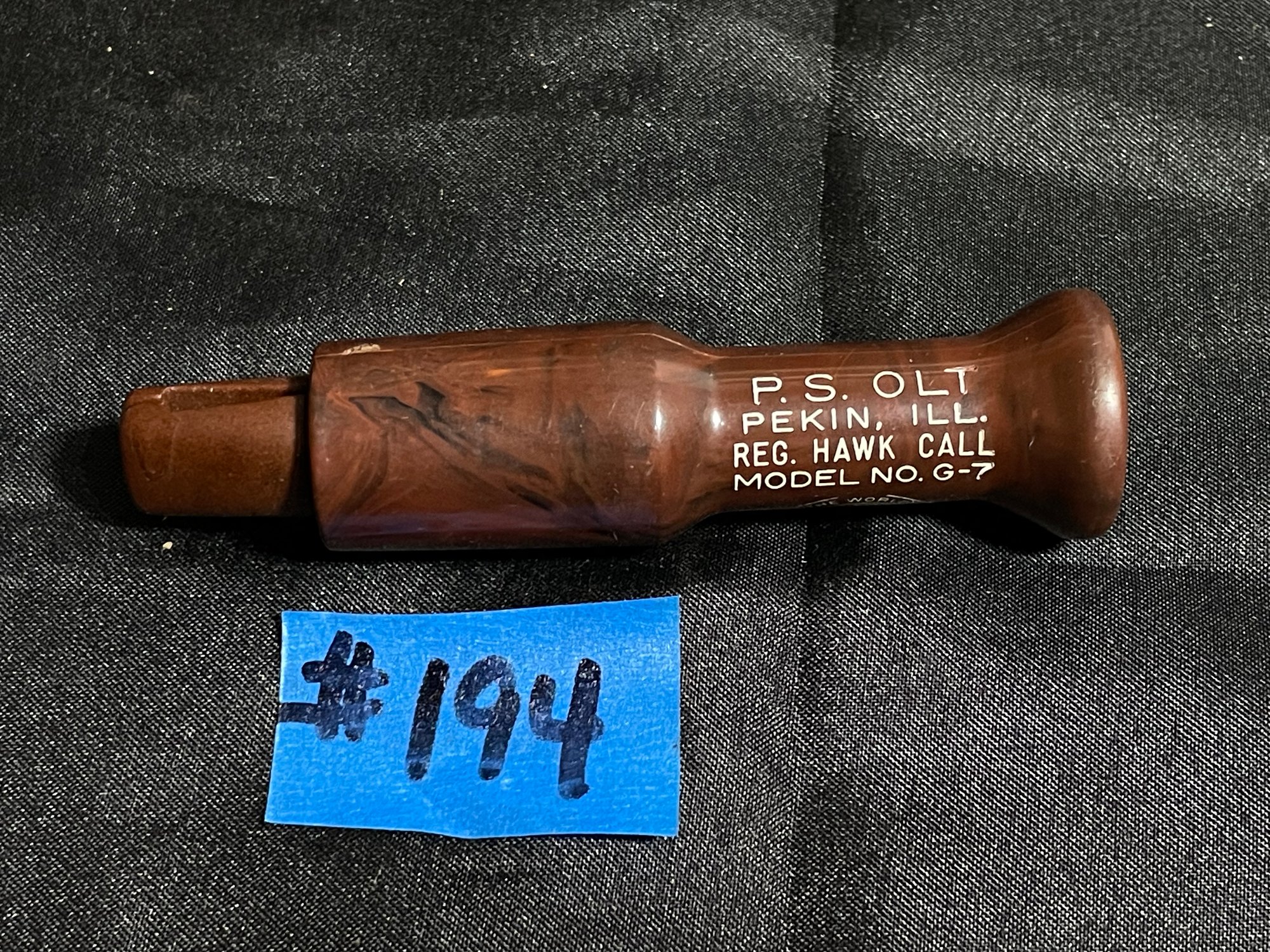 "Hawk Call" P.S. Olt Model No. G-7 Vintage Hunting Collectible #12098 ...