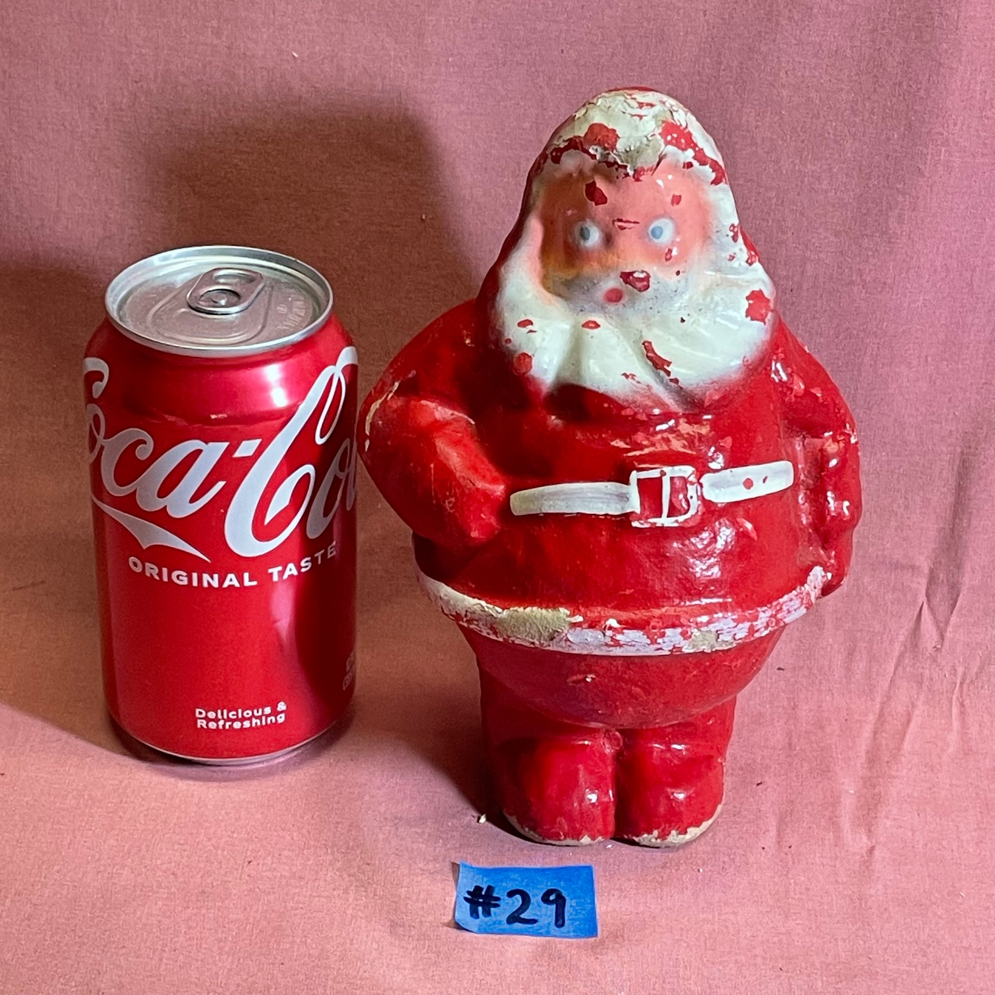 8" Paper Mache Pulp Santa 1950s Vintage Christmas #15892 | Auctionninja.com