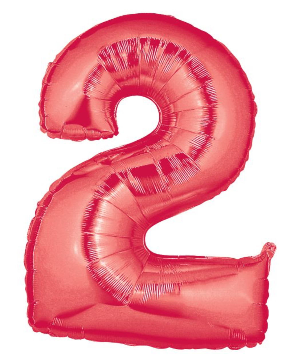 Number Balloon - 40" #2 Large Number Red Betallic MegaLoon Foil / Mylar ...