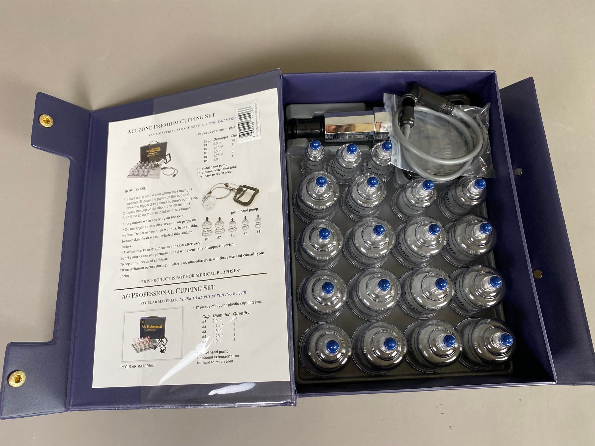 New In The Box, AcuZone Premium Cupping Set For Therapeutic Muscle ...