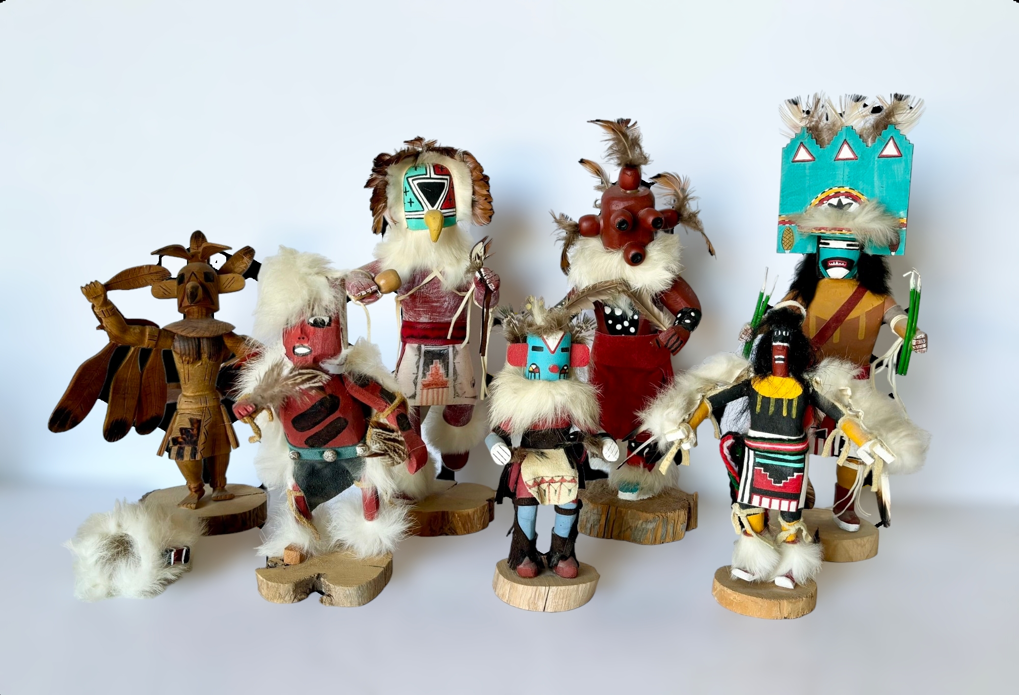 Remarkable Collection Of Hand Crafted Native American Wood Figures ...