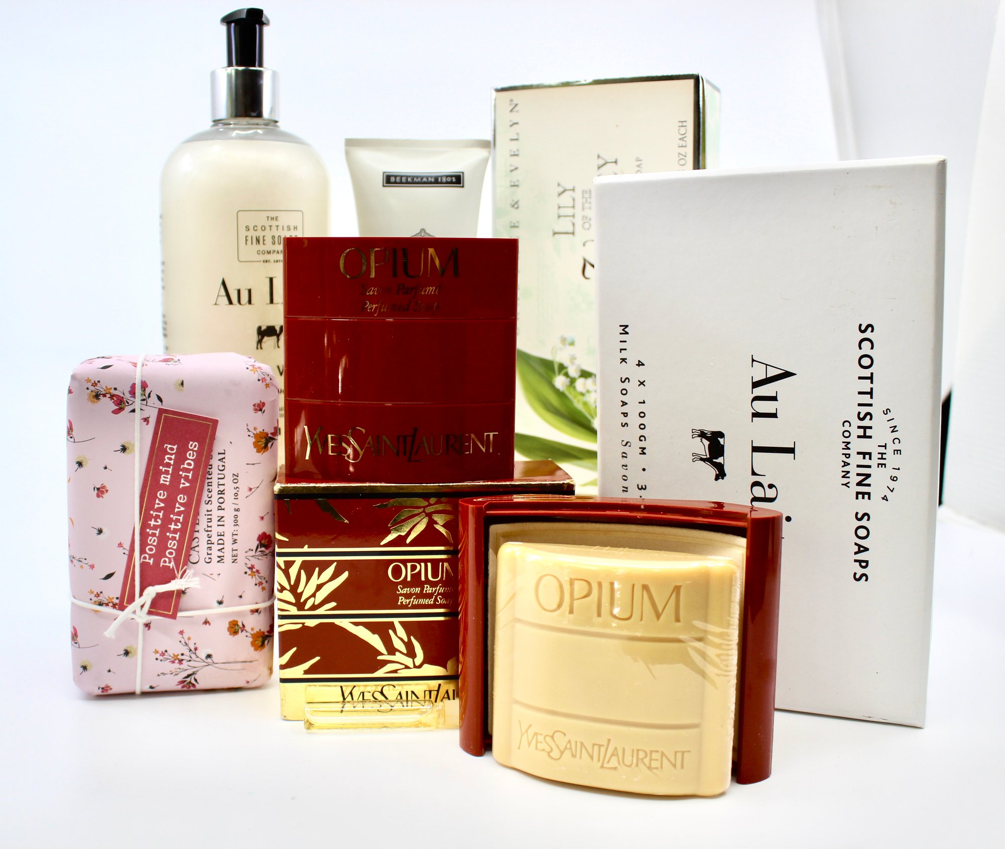 OPIUM YVES SAINT LAURENT SAVON PARFUM PERFUMED SOAP 3.5 OZ & HIGH END ...